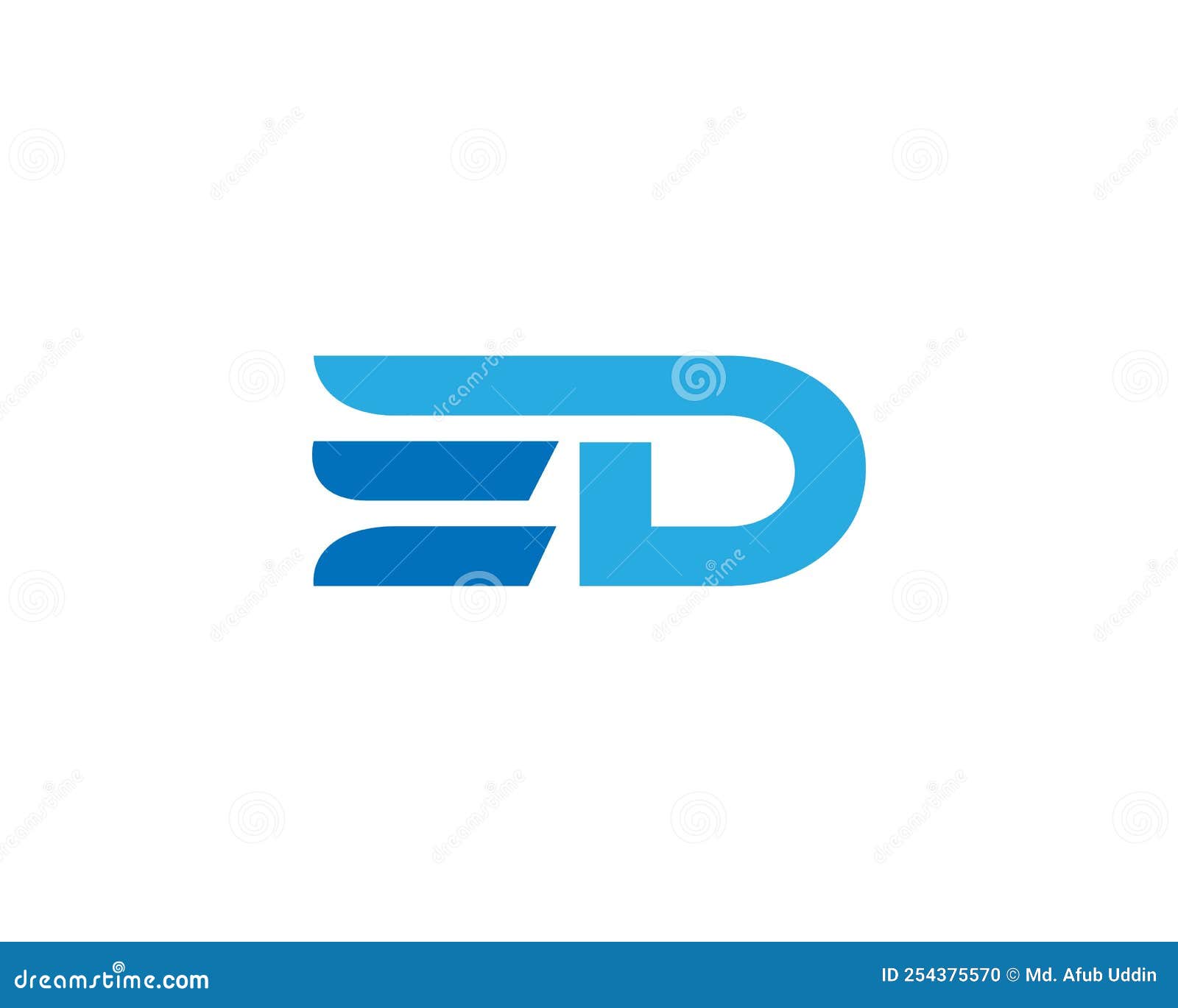 Letter ED Initial Logo Design Stock Vector - Illustration of initial ...