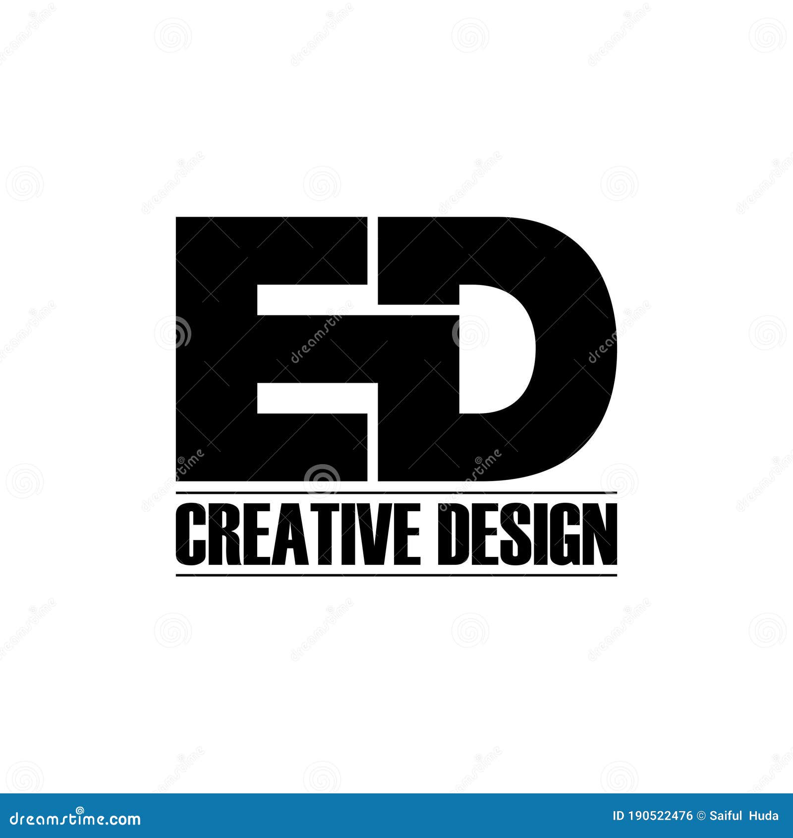 Letter Ed Monogram Logo Icon Design Vector. Stock Vector - Illustration ...