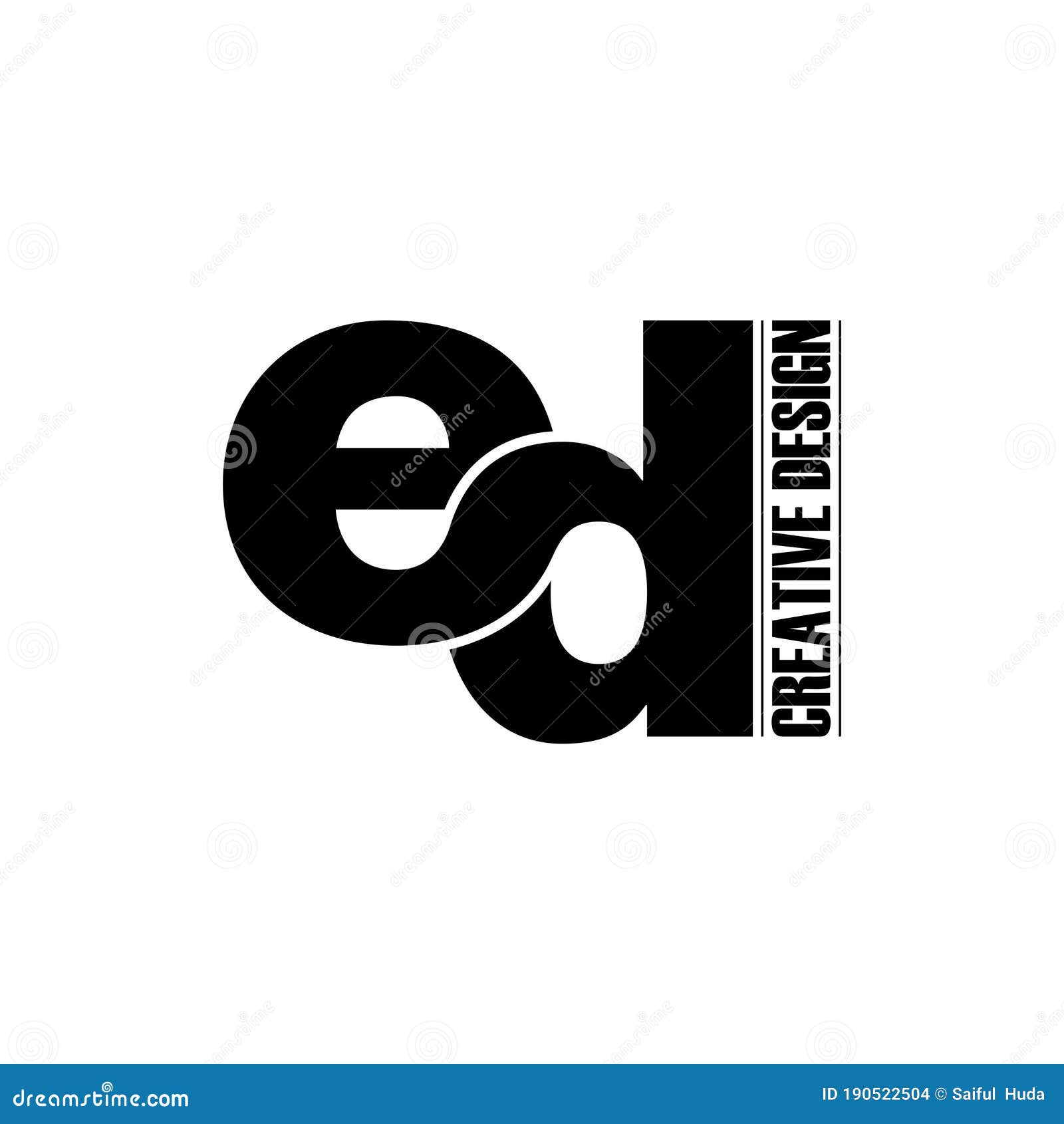 Letter Ed Monogram Logo Icon Design Vector. Stock Vector - Illustration ...