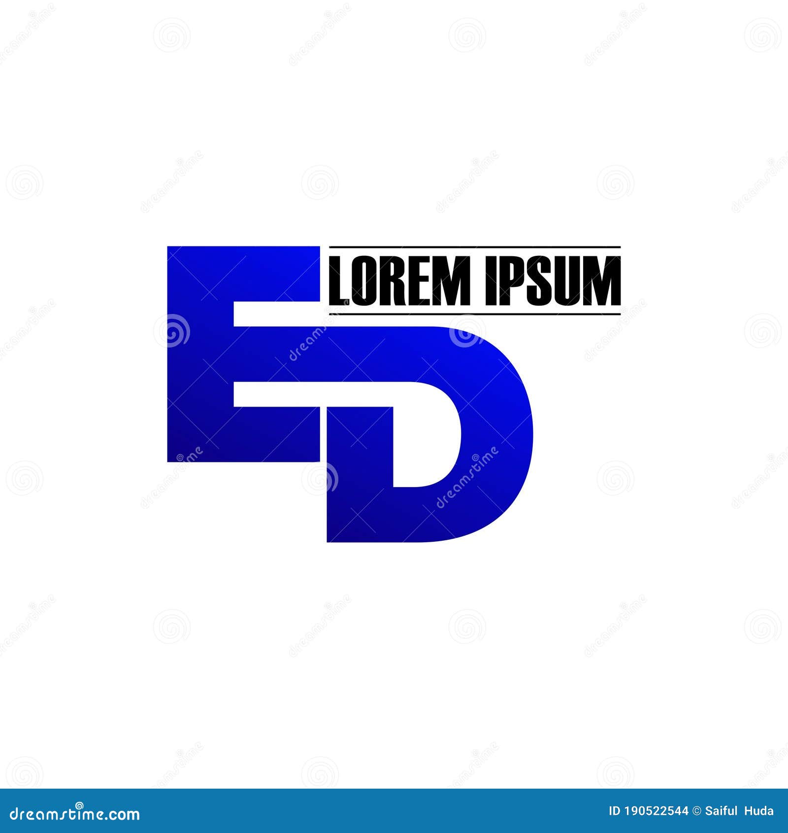 Letter Ed Monogram Logo Icon Design Vector. Stock Vector - Illustration ...