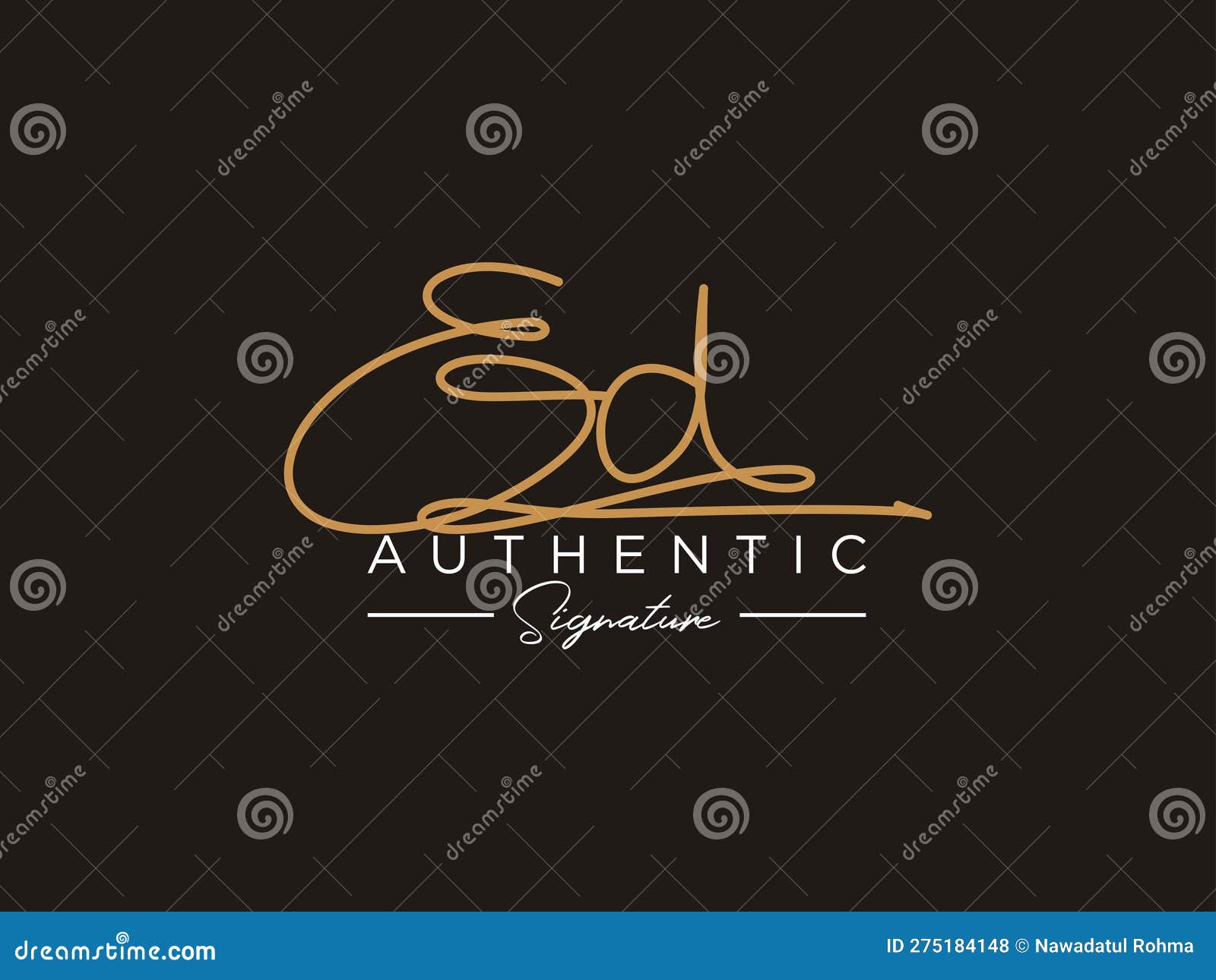Letter ED Signature Logo Template Vector Stock Vector - Illustration of ...