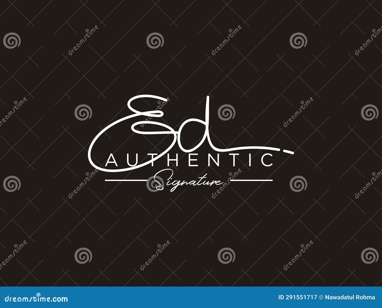 Letter ED Signature Logo Template Vector Stock Vector - Illustration of ...