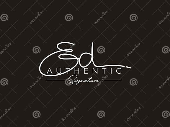 Letter ED Signature Logo Template Vector Stock Vector - Illustration of ...