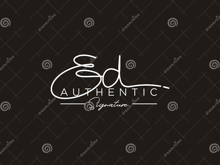 Letter ED Signature Logo Template Vector Stock Vector - Illustration of ...