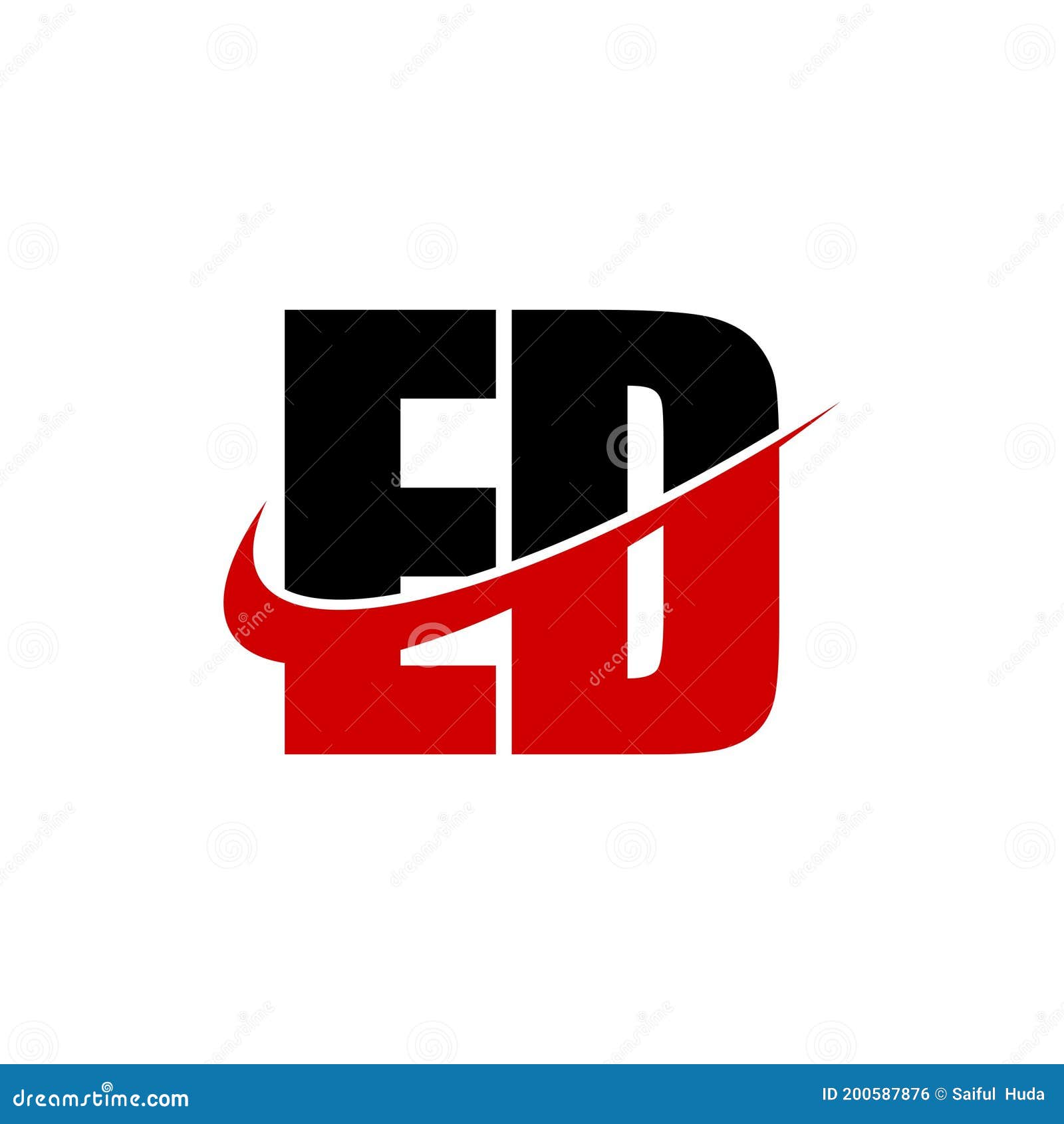 Letter ED Simple Monogram Logo Icon Design. Stock Vector - Illustration ...
