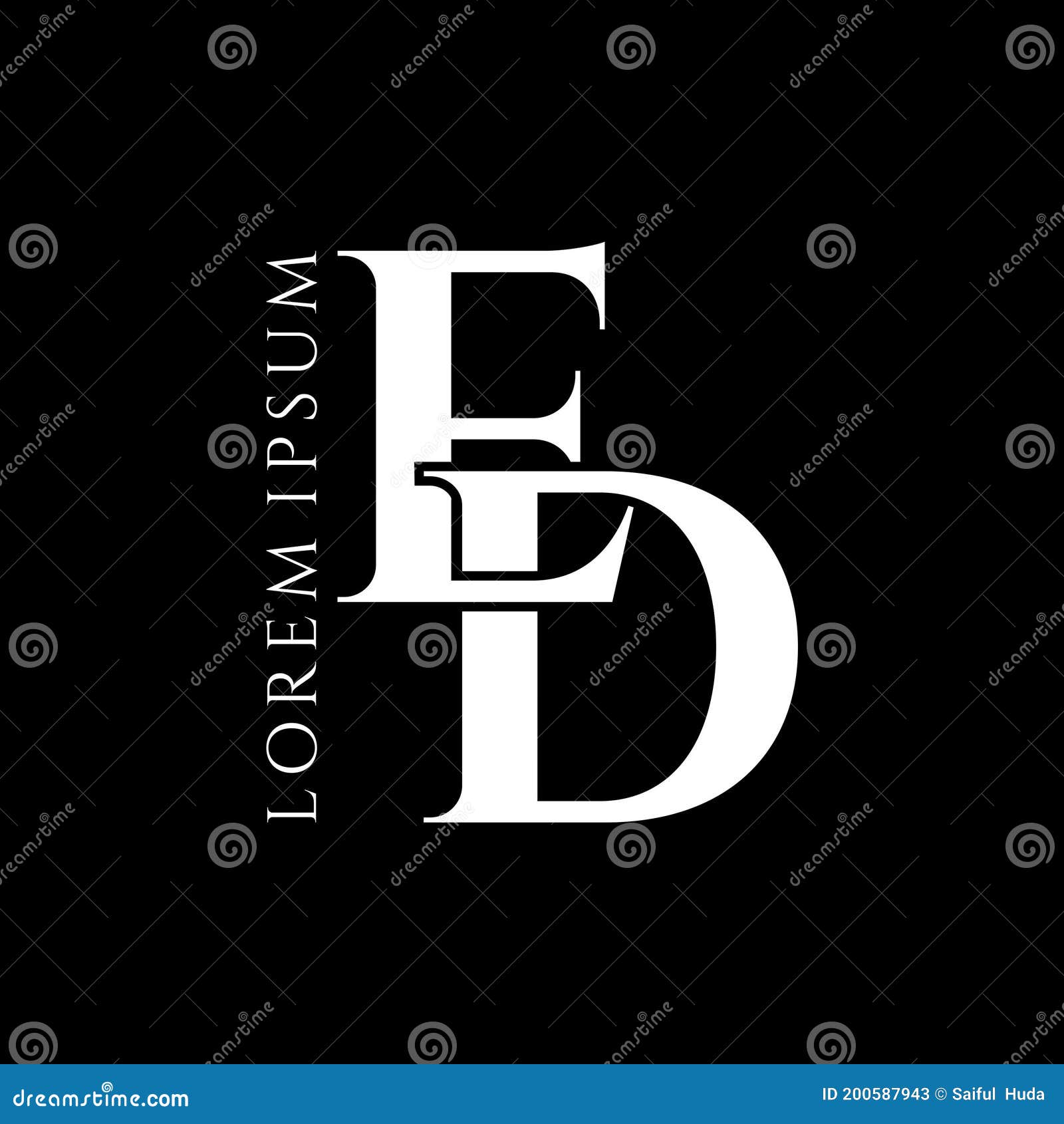Letter ED Simple Monogram Logo Icon Design. Stock Vector - Illustration ...