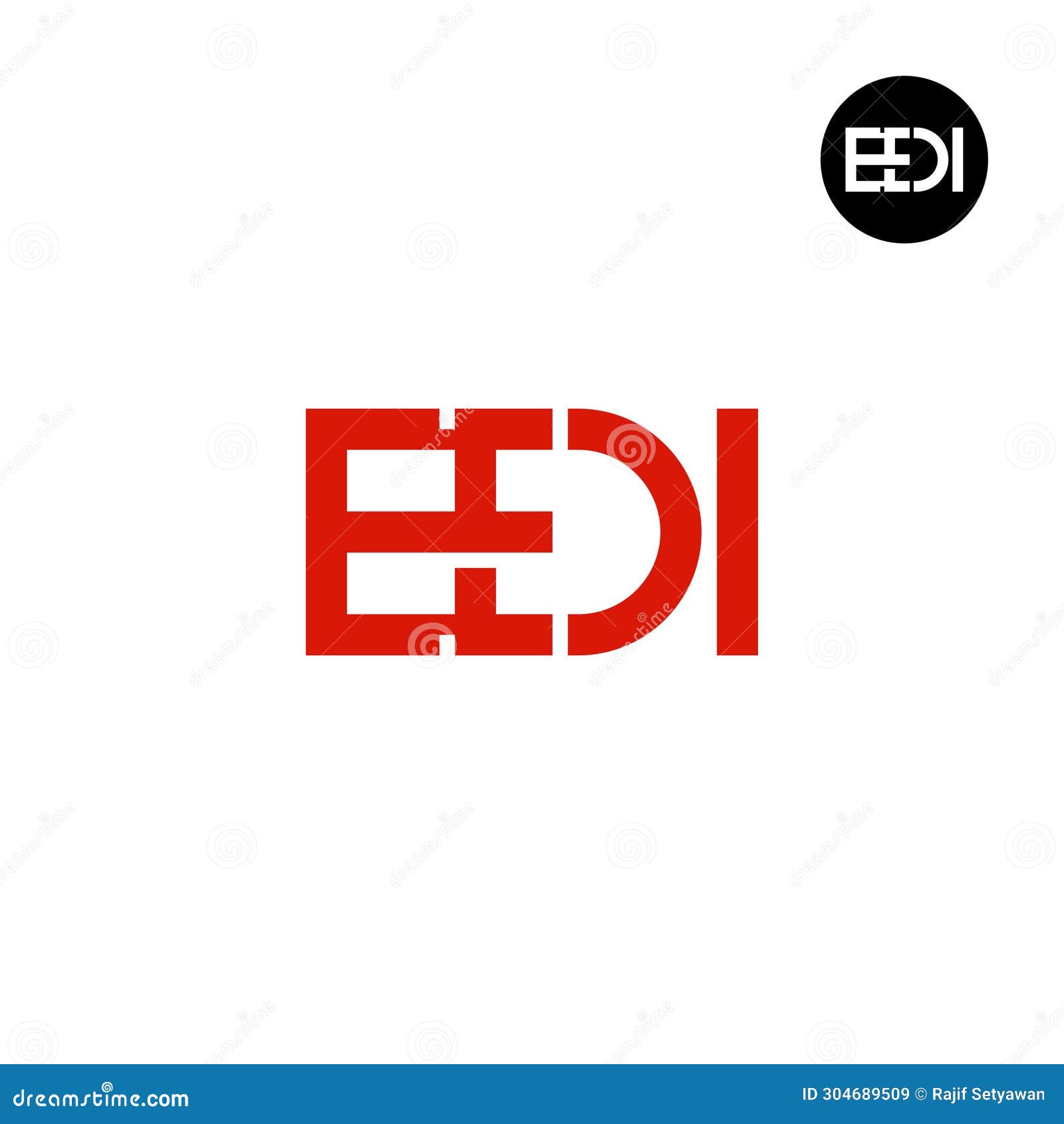 Letter EDI Monogram Logo Design Stock Illustration - Illustration of ...