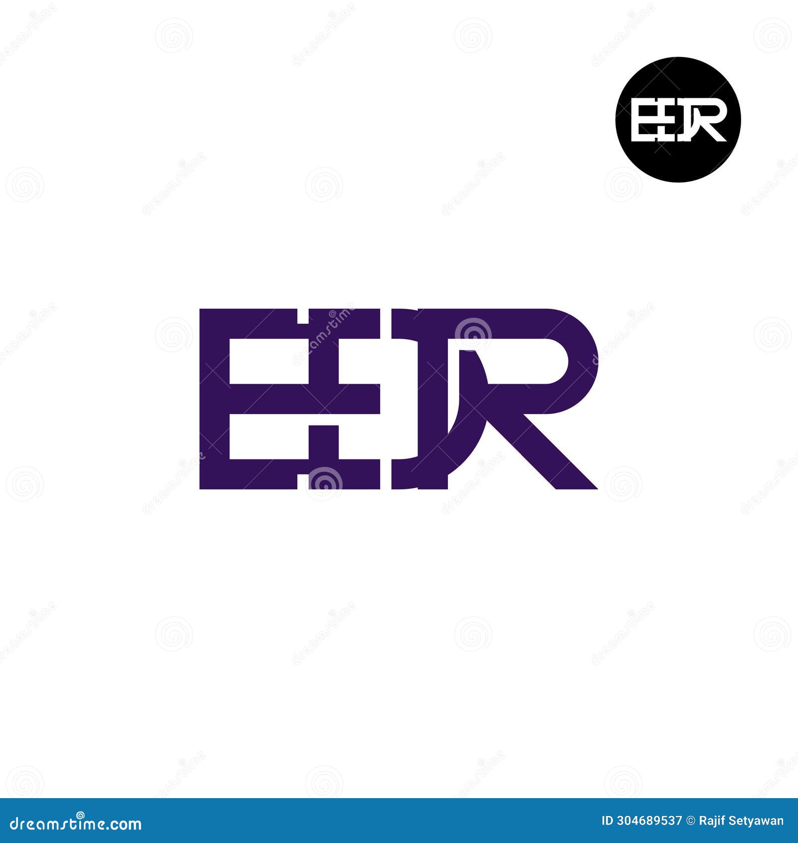 Letter EDR Monogram Logo Design Stock Illustration - Illustration of ...