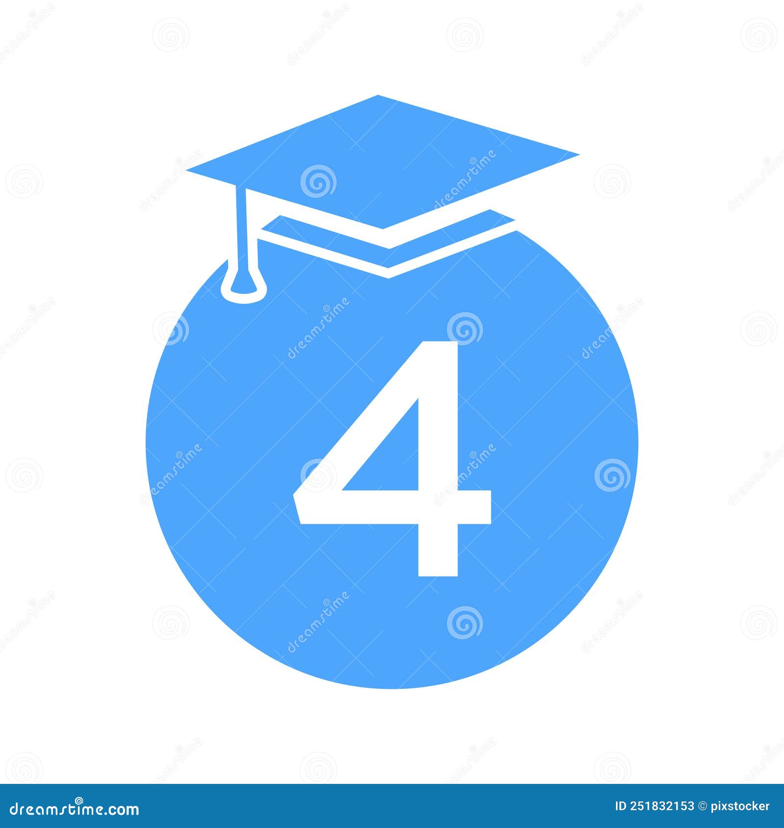 Letter 4 Education Logo Template. Education Logotype Concept with ...