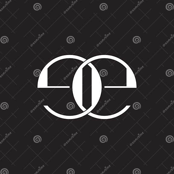 Letter Ee Circle Linked Geometric Overlapping Design Symbol Logo Vector ...