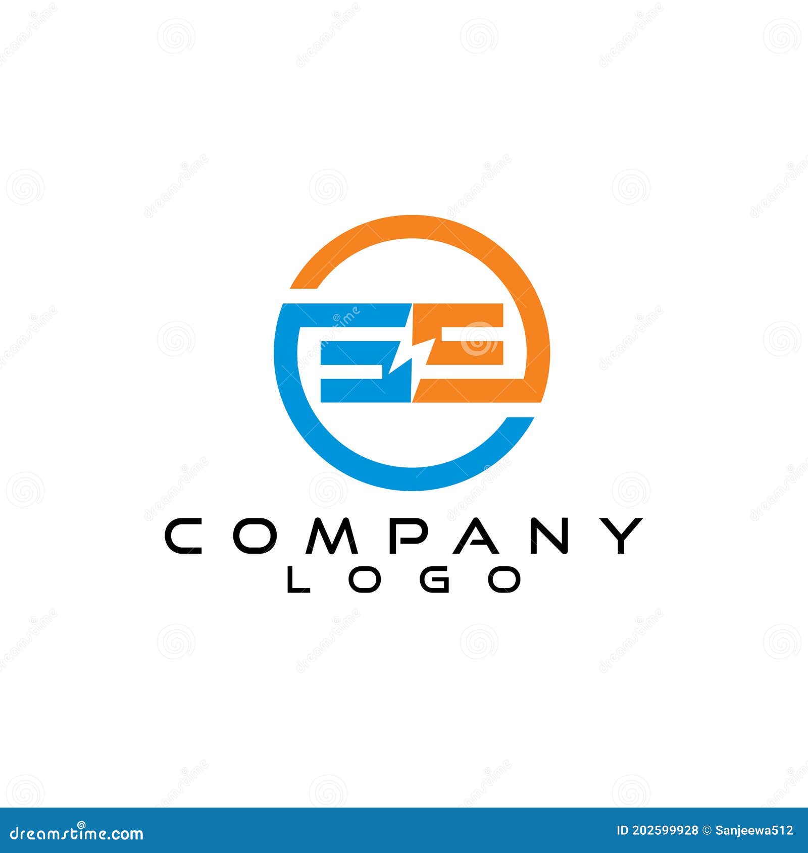 Letter EE Electrical Logo Design Vector Stock Vector - Illustration of ...