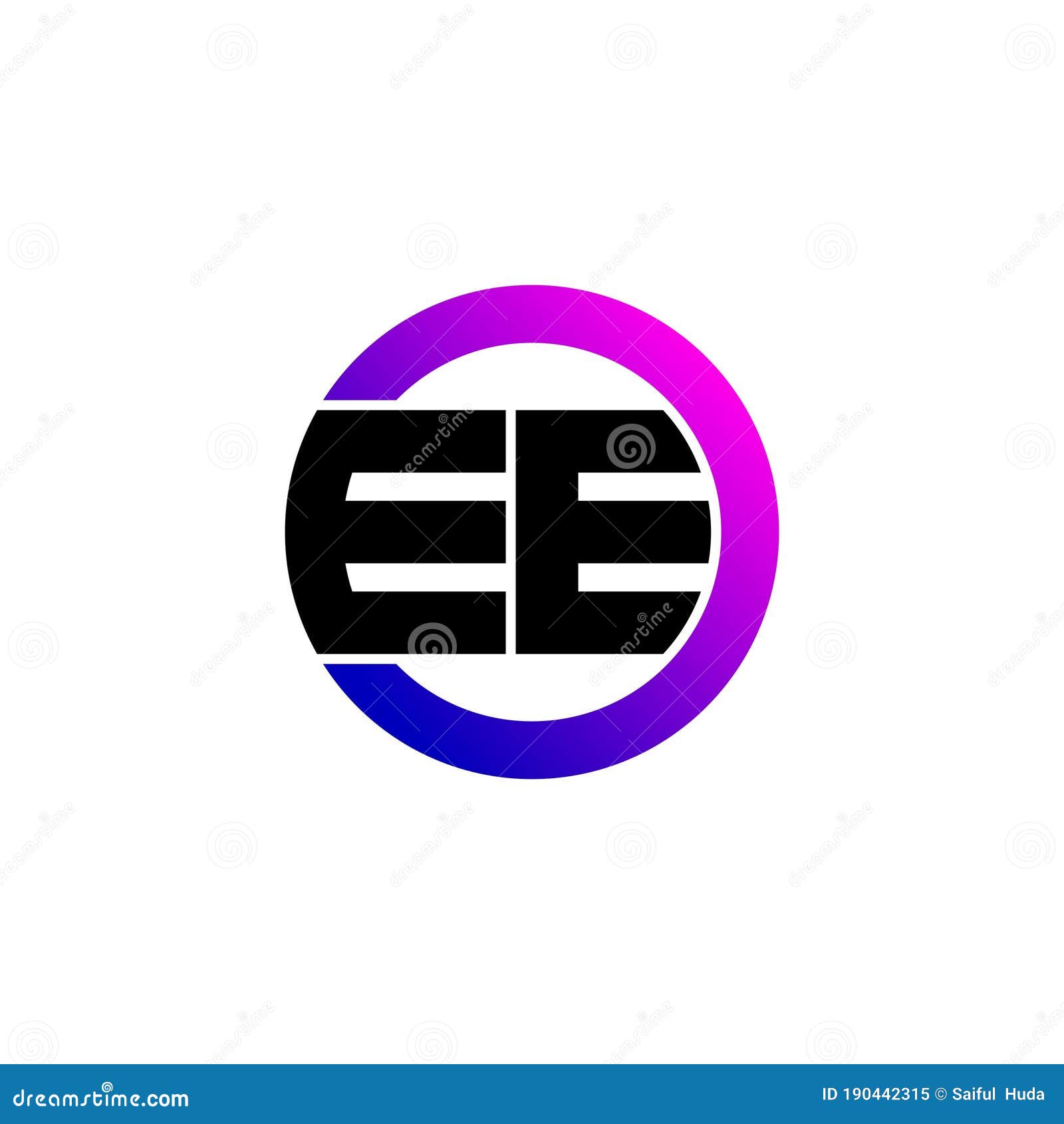 Letter EE Monogram Logo Icon Design Vector. Stock Vector - Illustration ...
