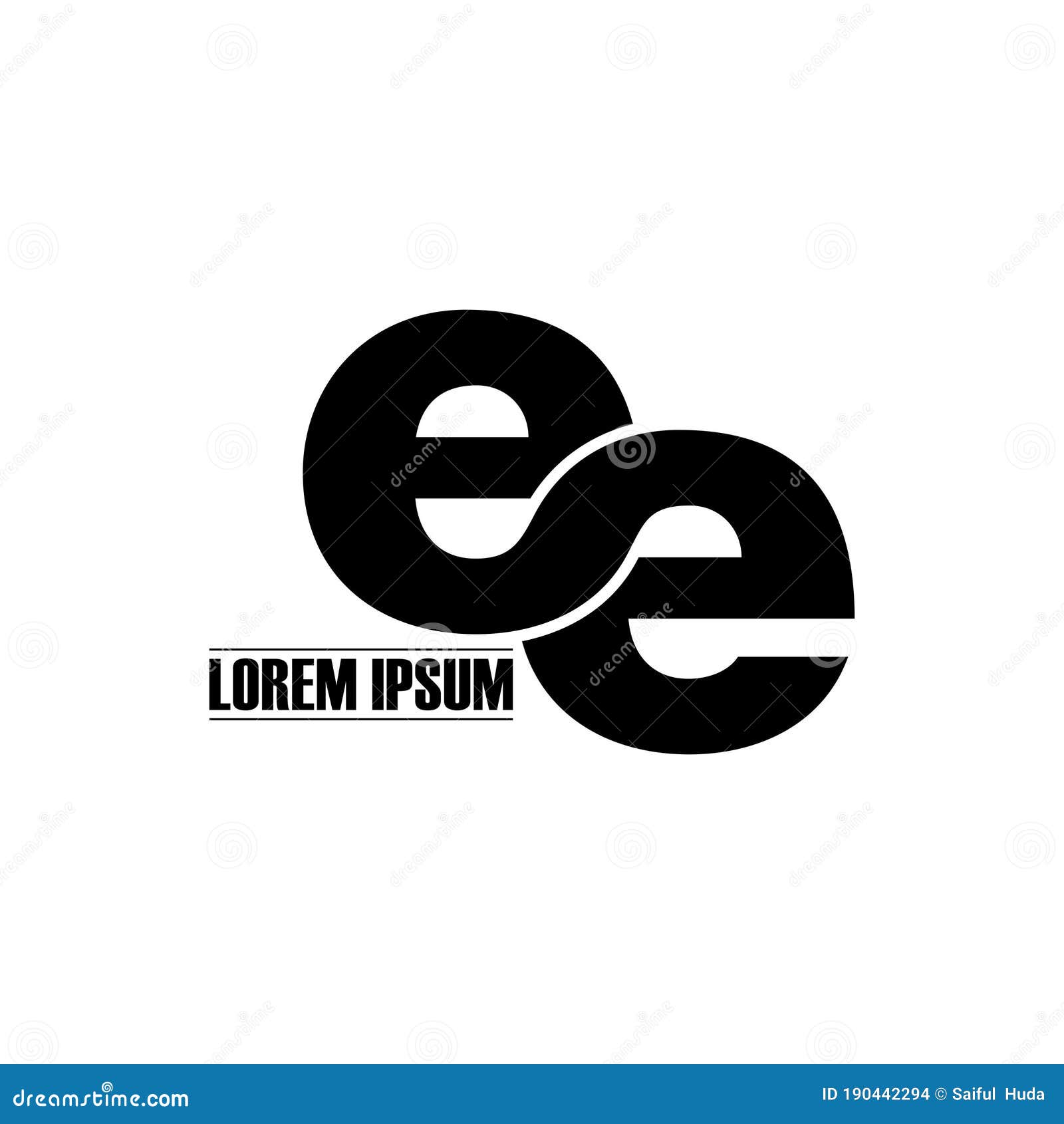 Letter EE Monogram Logo Icon Design Vector. Stock Vector - Illustration ...