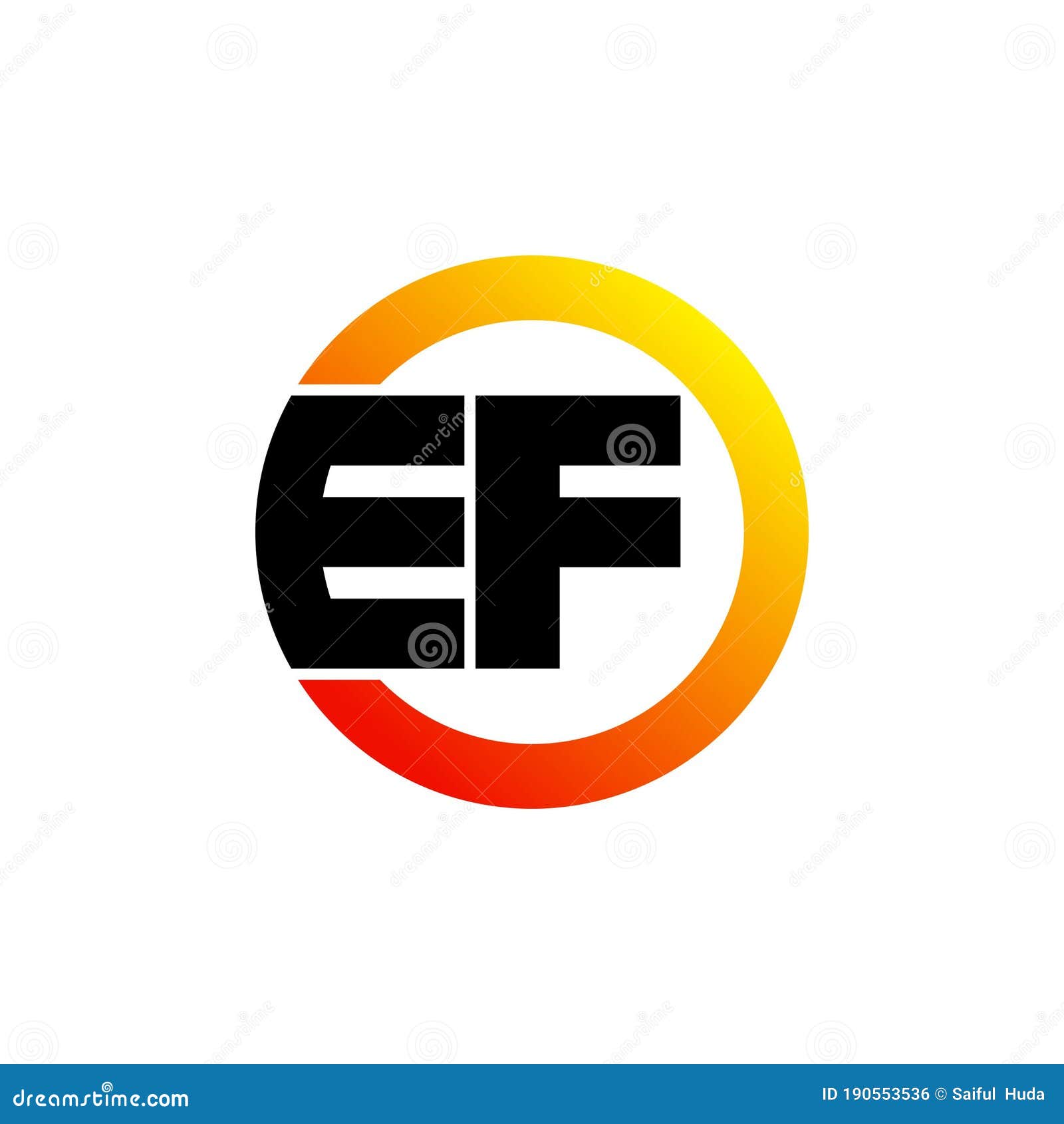 Letter EF Monogram Logo Icon Design Vector. Stock Vector - Illustration ...