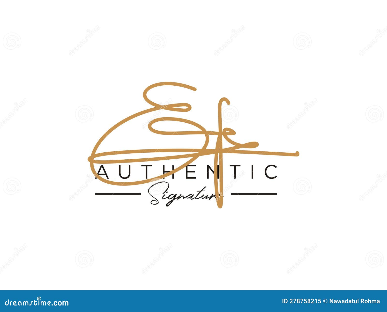 Letter EF Signature Logo Template Vector Stock Vector - Illustration of ...