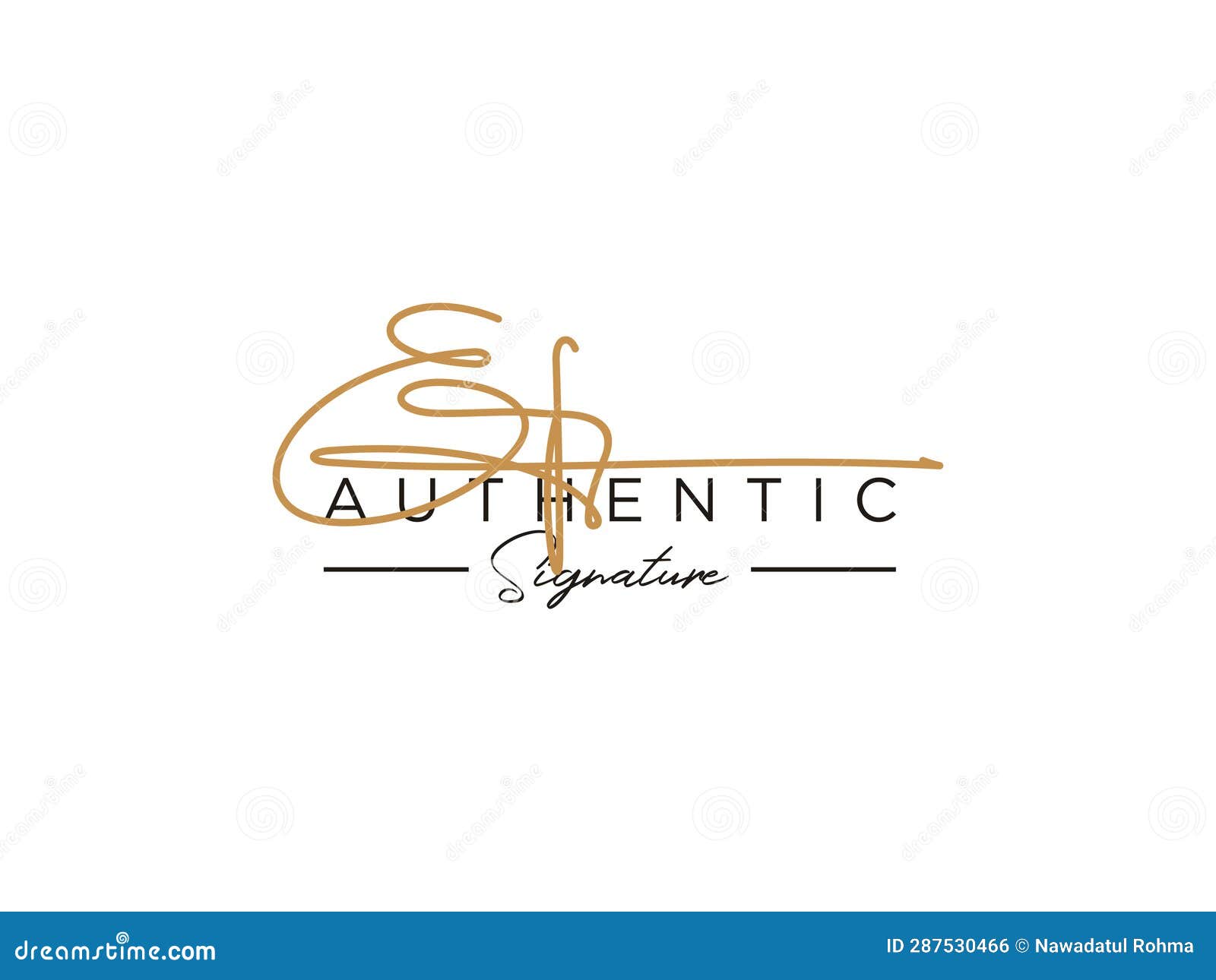 Letter EF Signature Logo Template Vector Stock Vector - Illustration of ...
