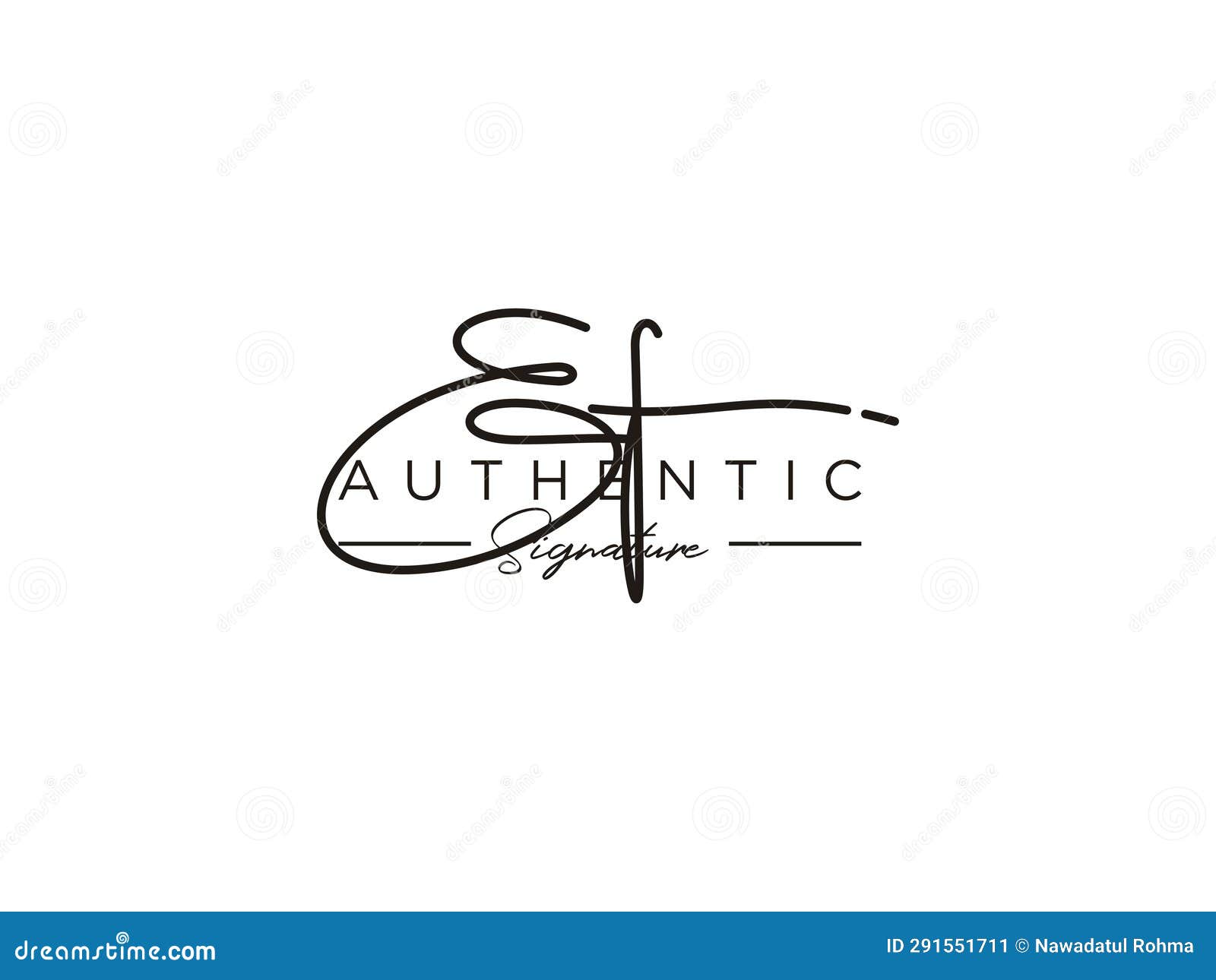 Letter EF Signature Logo Template Vector Stock Vector - Illustration of ...