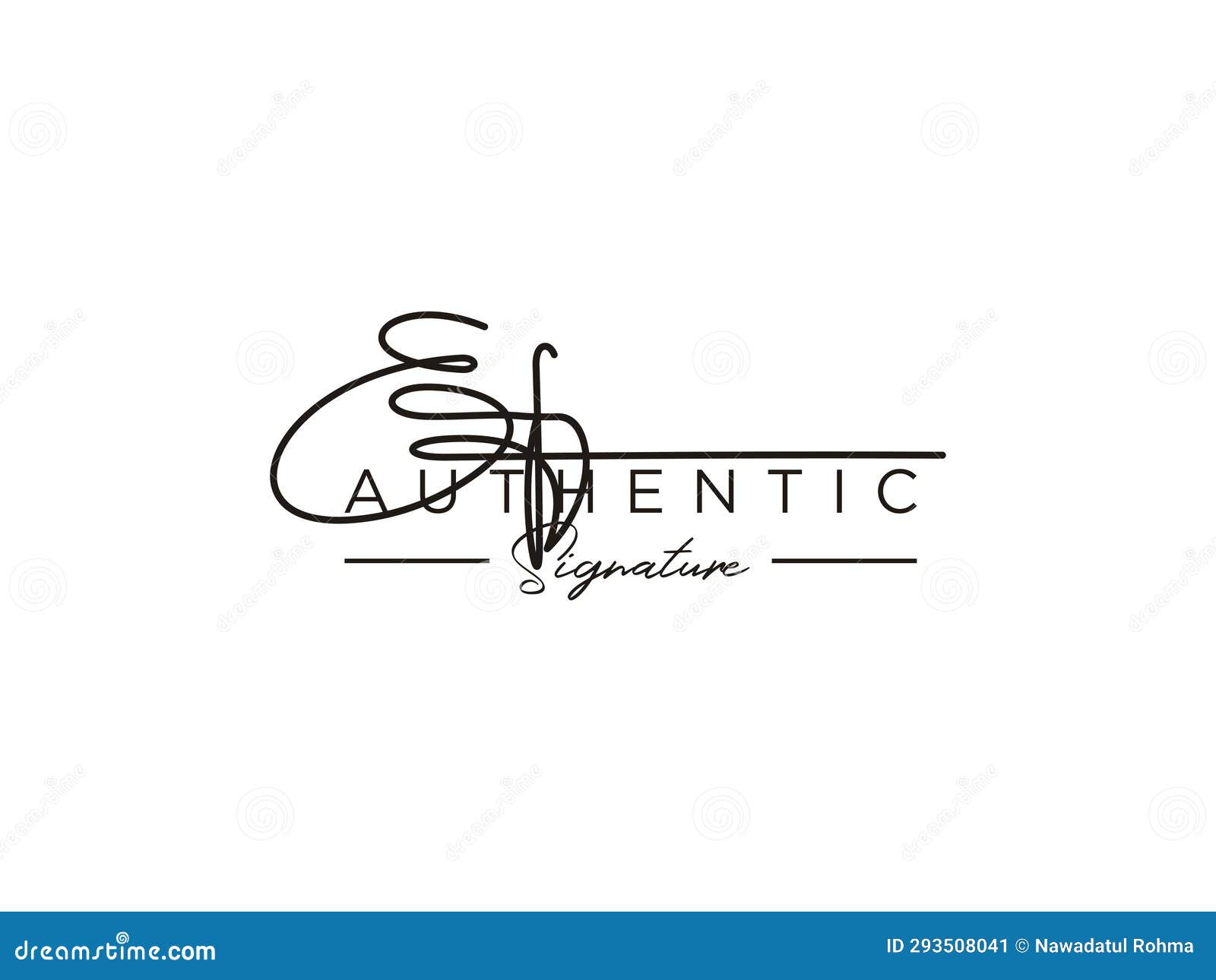Letter EF Signature Logo Template Vector Stock Vector - Illustration of ...