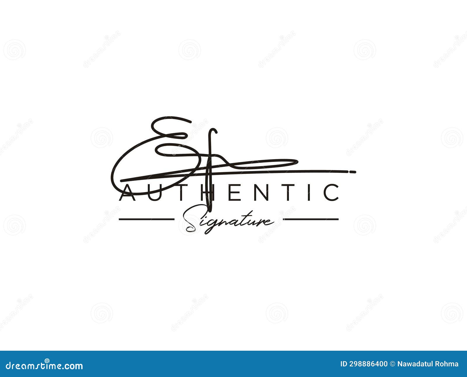 Letter EF Signature Logo Template Vector Stock Vector - Illustration of ...