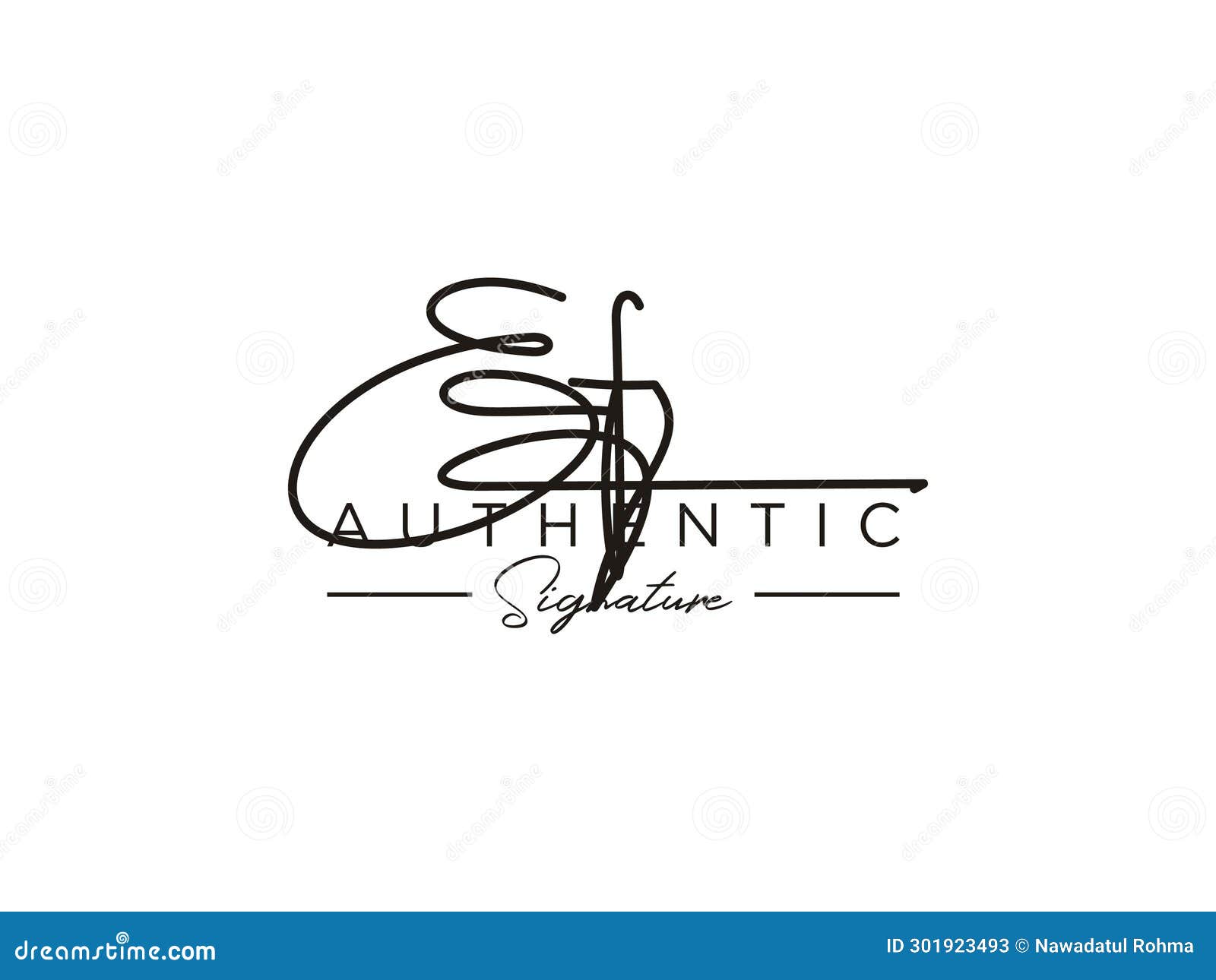 Letter EF Signature Logo Template Vector Stock Vector - Illustration of ...