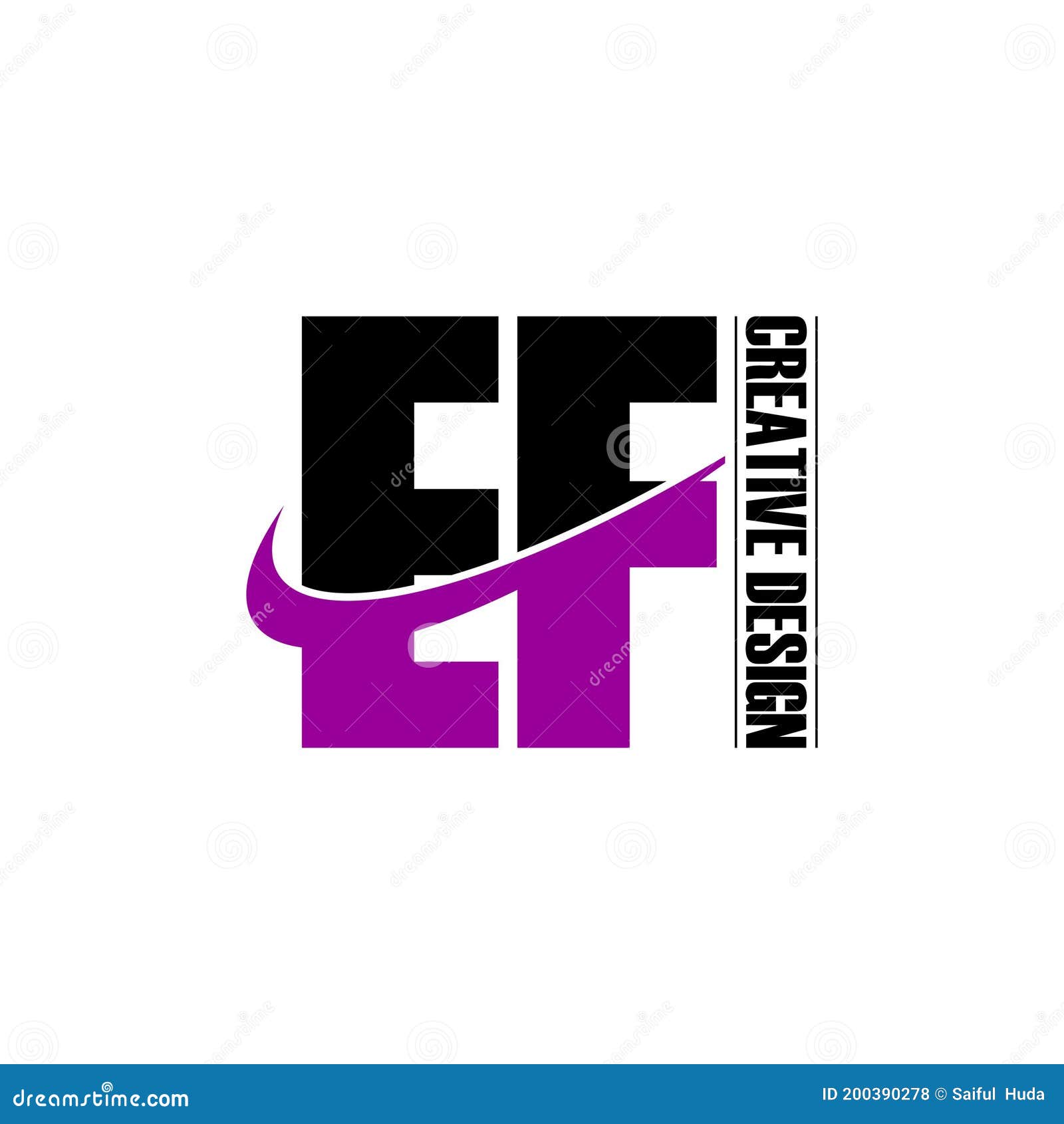 Letter EF Simple Monogram Logo Icon Design. Stock Vector - Illustration ...