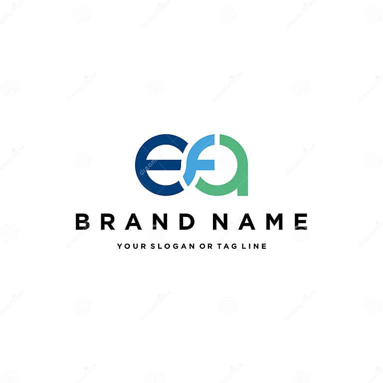 Letter EFA Logo Design Vector Stock Vector - Illustration of black ...