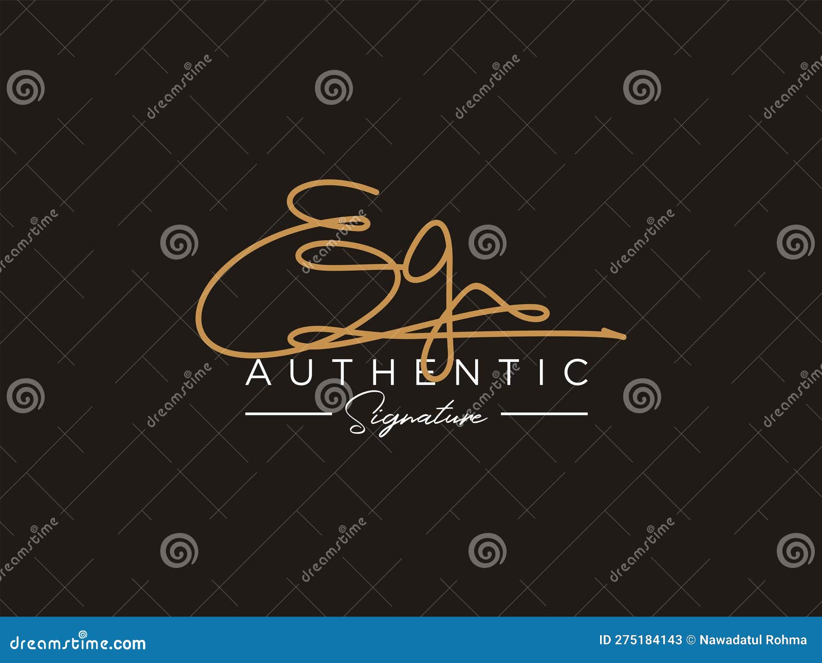 Letter EG Signature Logo Template Vector Stock Vector - Illustration of ...
