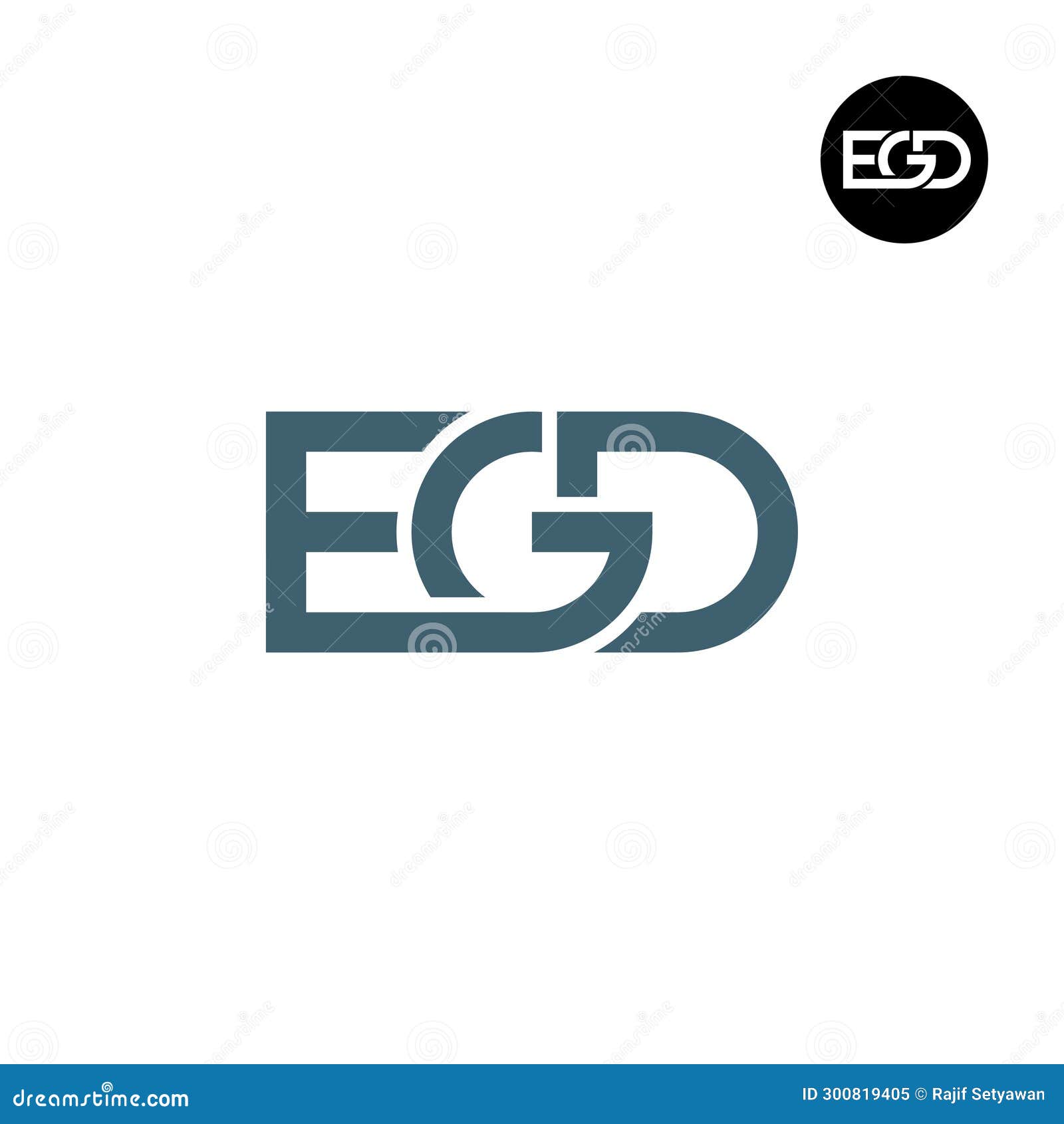 Letter EGD Monogram Logo Design Cartoon Vector | CartoonDealer.com ...