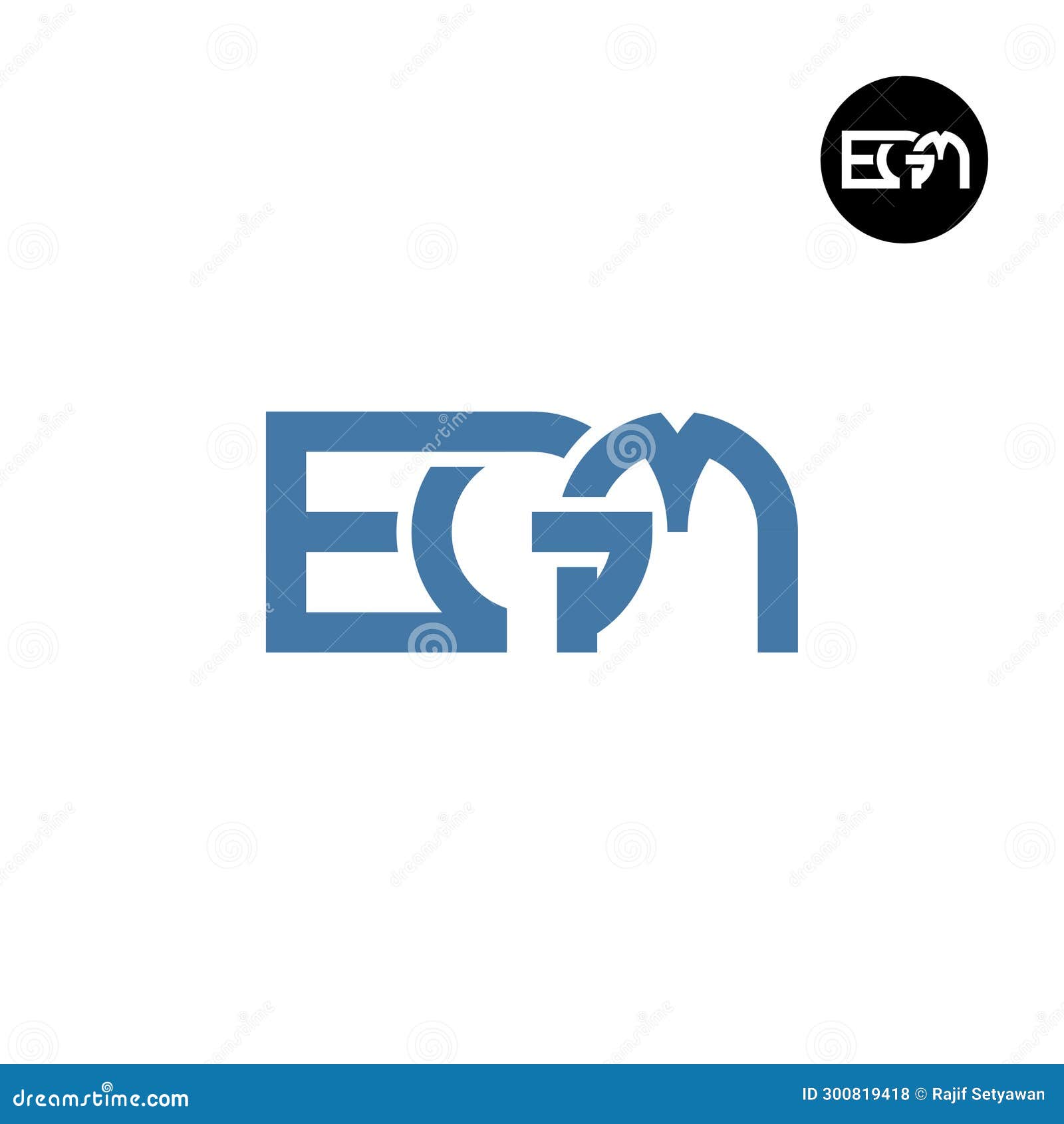 Letter EGM Monogram Logo Design Stock Vector - Illustration of ...