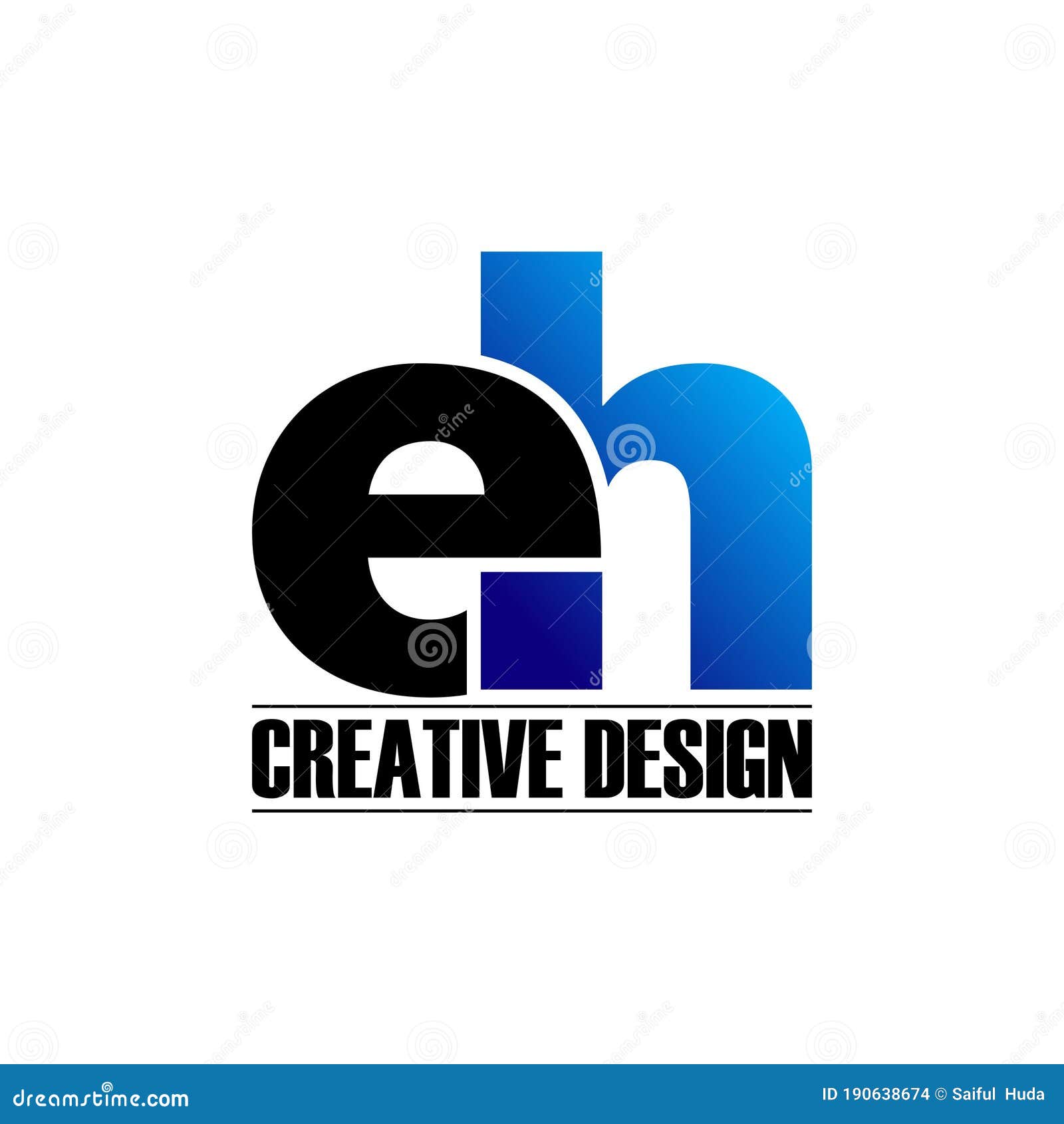 Letter EH Monogram Logo Icon Design Vector. Stock Vector - Illustration ...