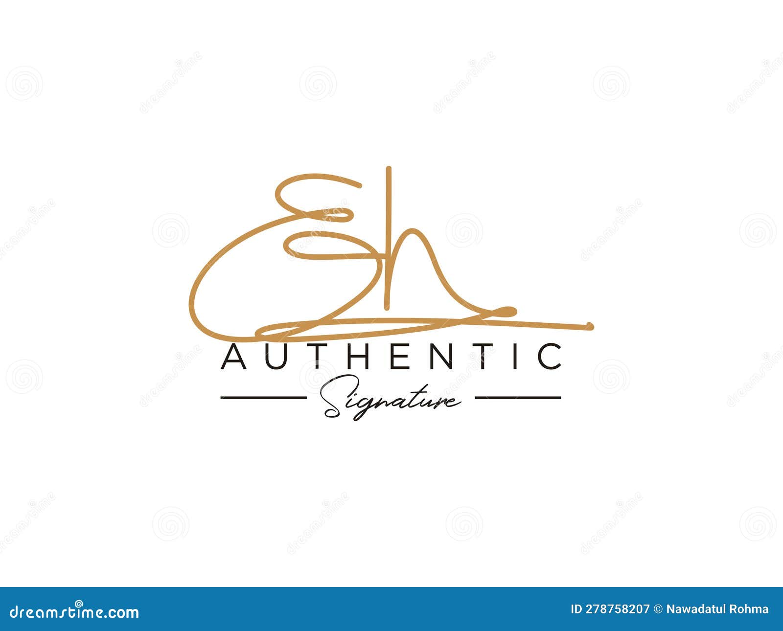 Letter EH Signature Logo Template Vector Stock Vector - Illustration of ...