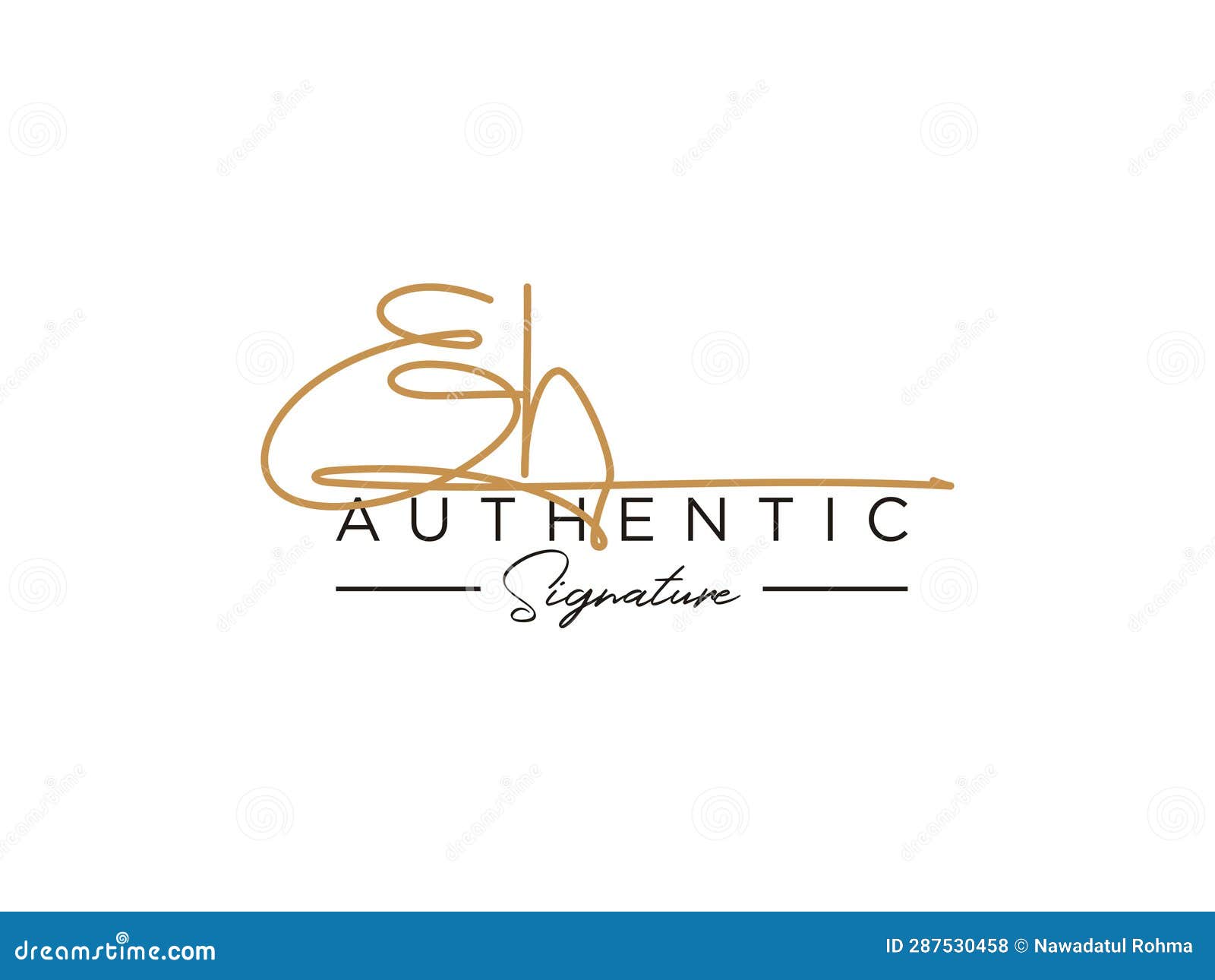 Letter EH Signature Logo Template Vector Stock Vector - Illustration of ...