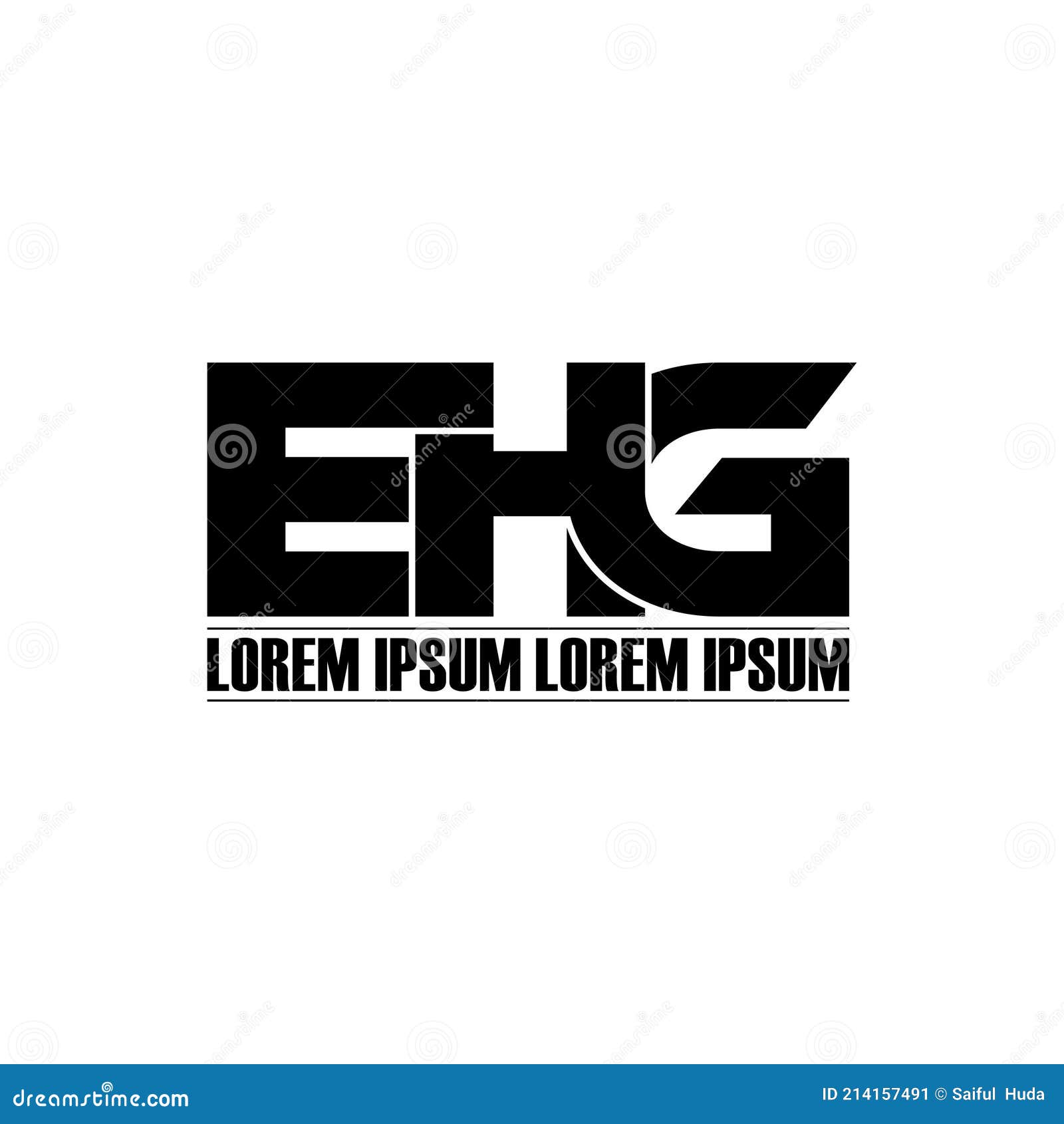Letter EHG Simple Monogram Logo Icon Design. Stock Vector ...