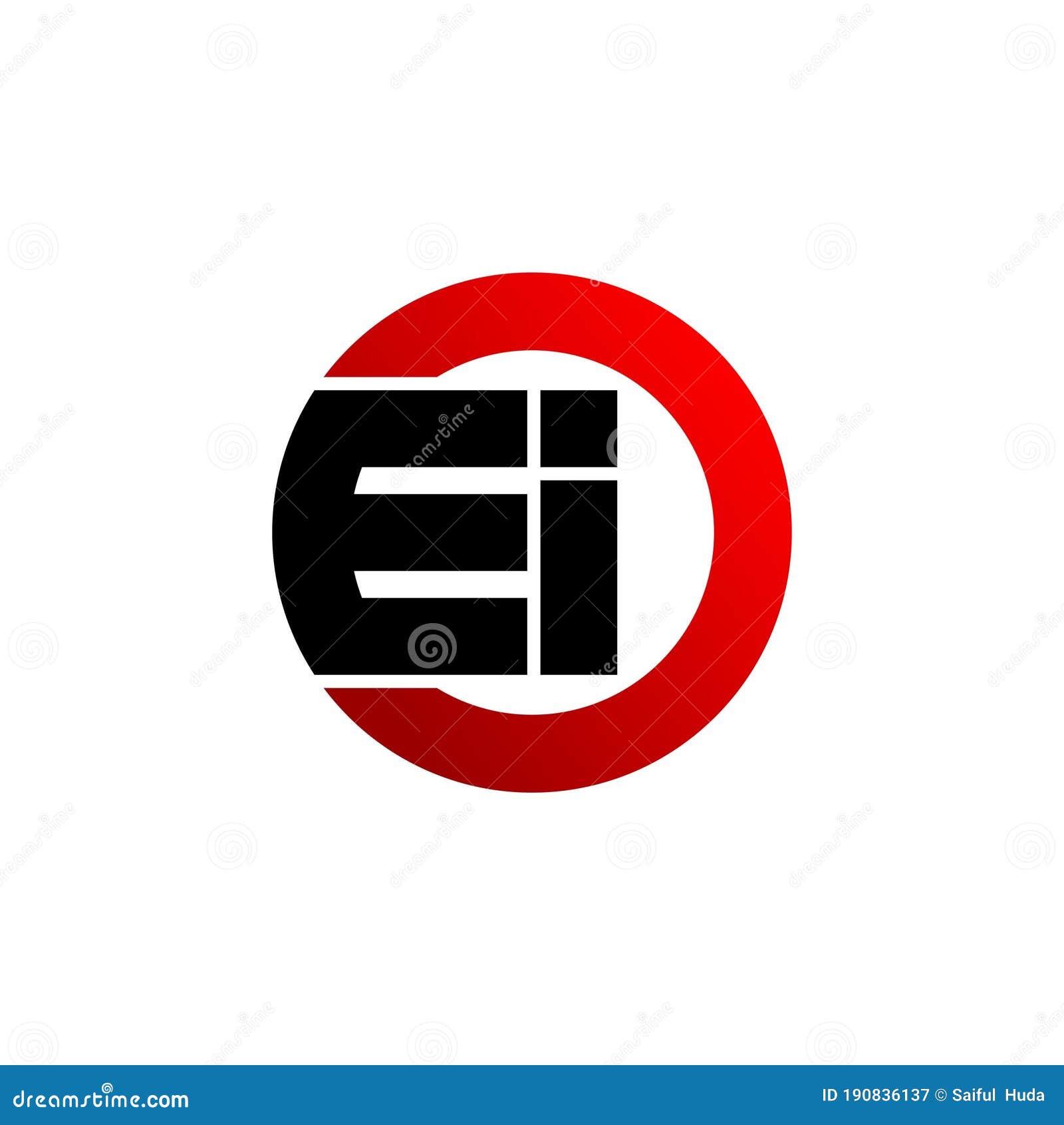 Letter EI Monogram Logo Icon Design Vector. Stock Vector - Illustration ...