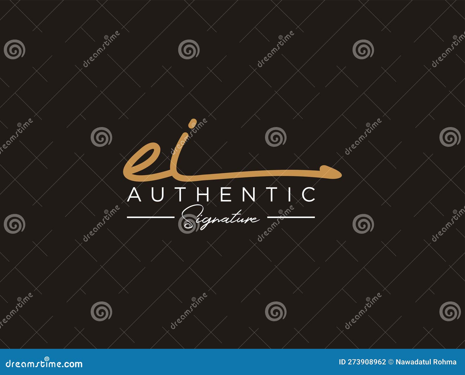 Letter EI Signature Logo Template Vector Stock Vector - Illustration of ...