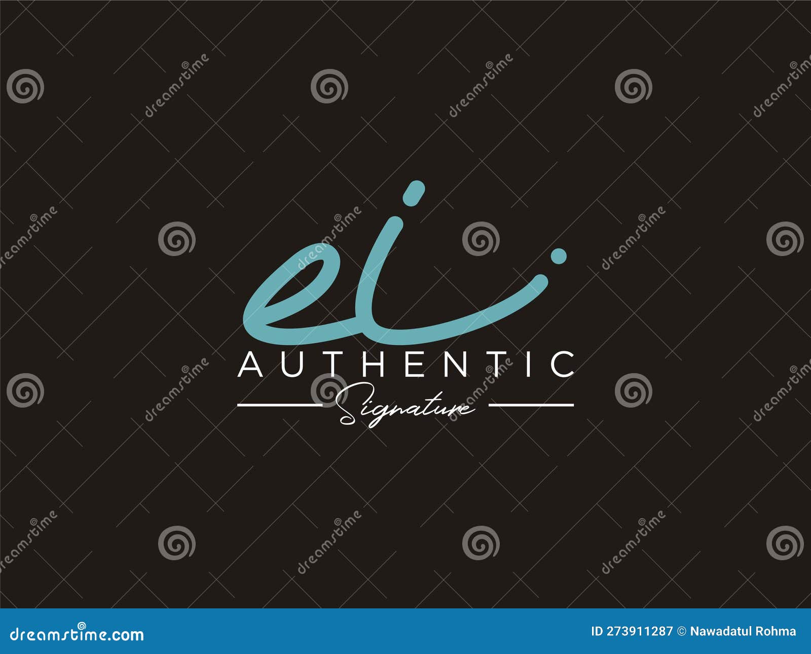 Letter EI Signature Logo Template Vector Stock Vector - Illustration of ...
