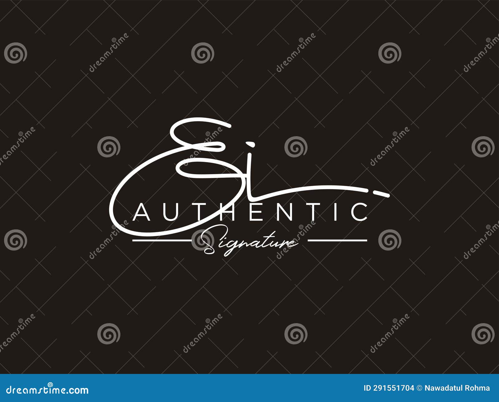 Letter EI Signature Logo Template Vector Stock Vector - Illustration of ...