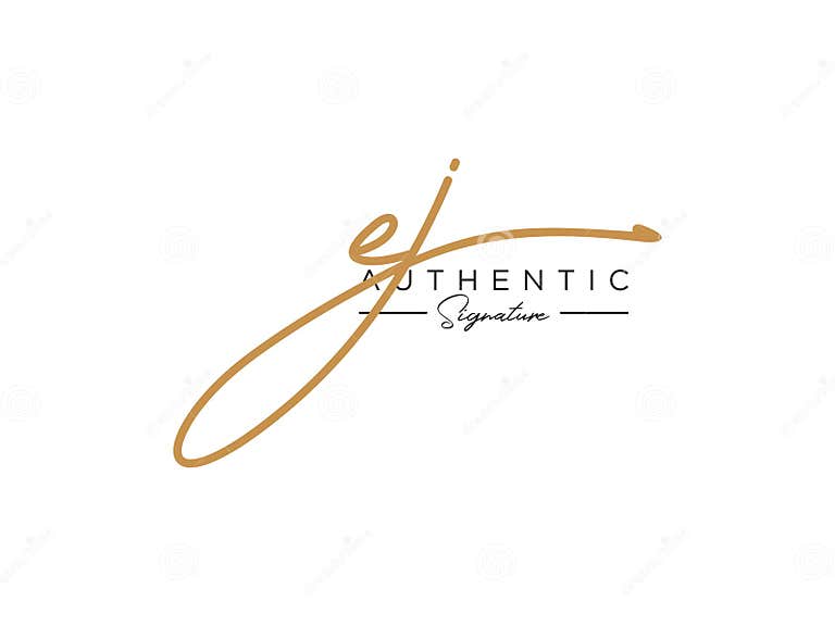 Letter EJ Signature Logo Template Vector Stock Vector - Illustration of ...