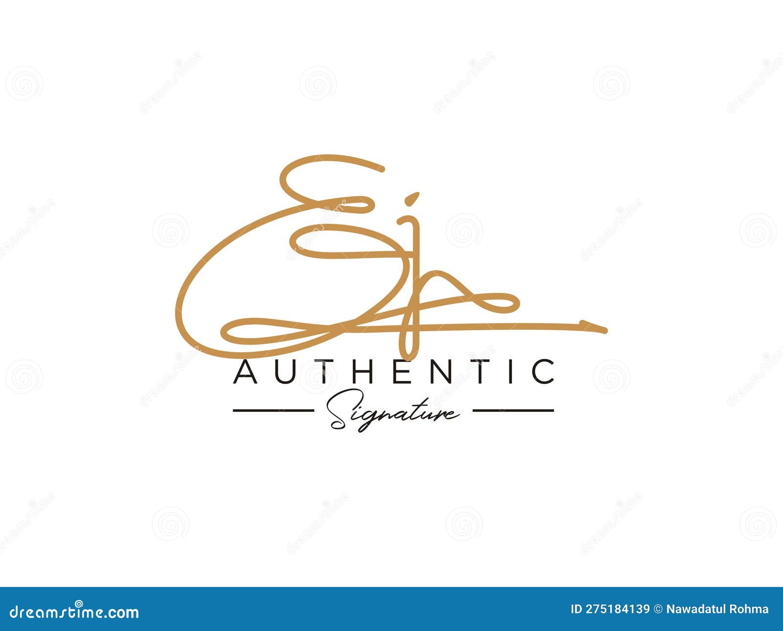 Letter EJ Signature Logo Template Vector Stock Vector - Illustration of ...