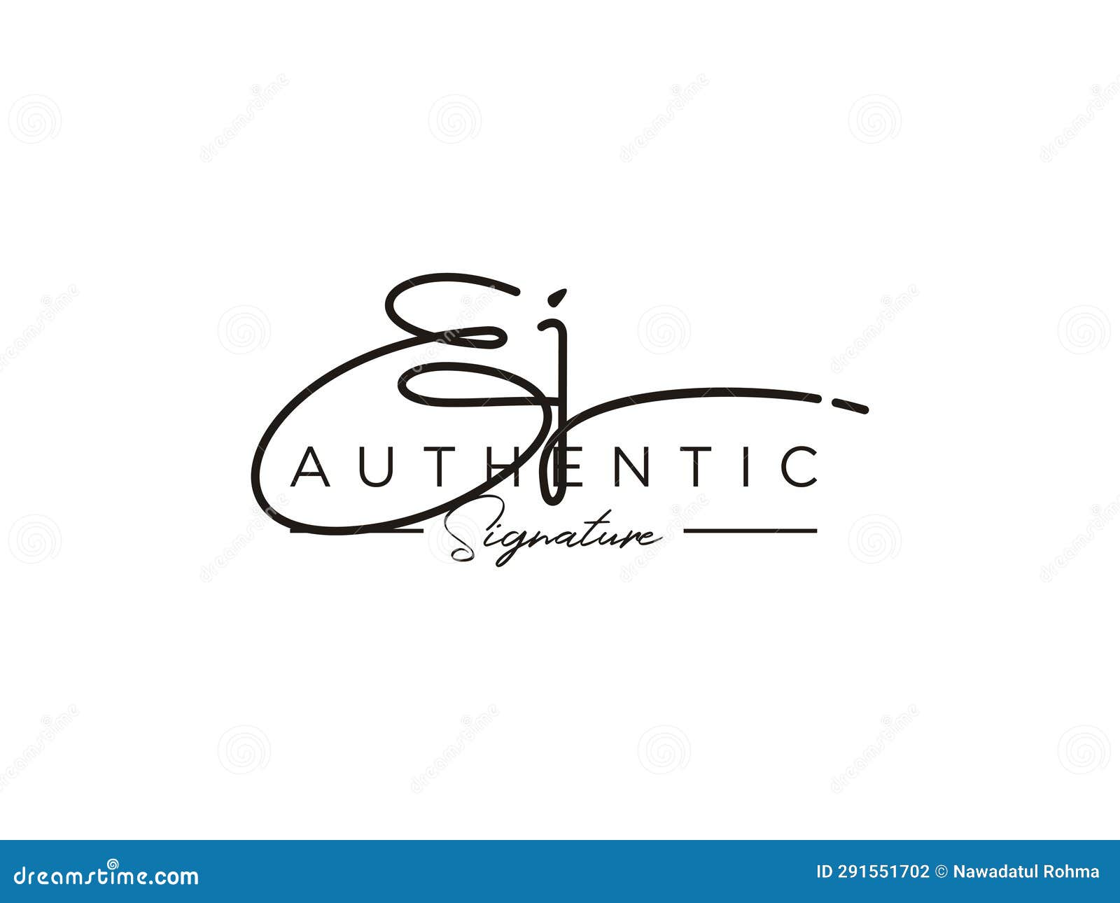 Letter EJ Signature Logo Template Vector Stock Vector - Illustration of ...