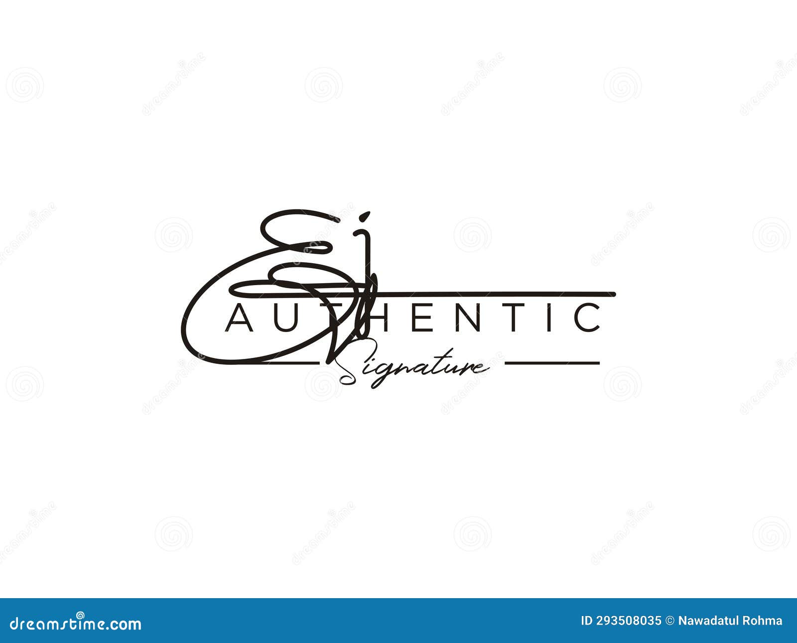 Letter EJ Signature Logo Template Vector Stock Vector - Illustration of ...