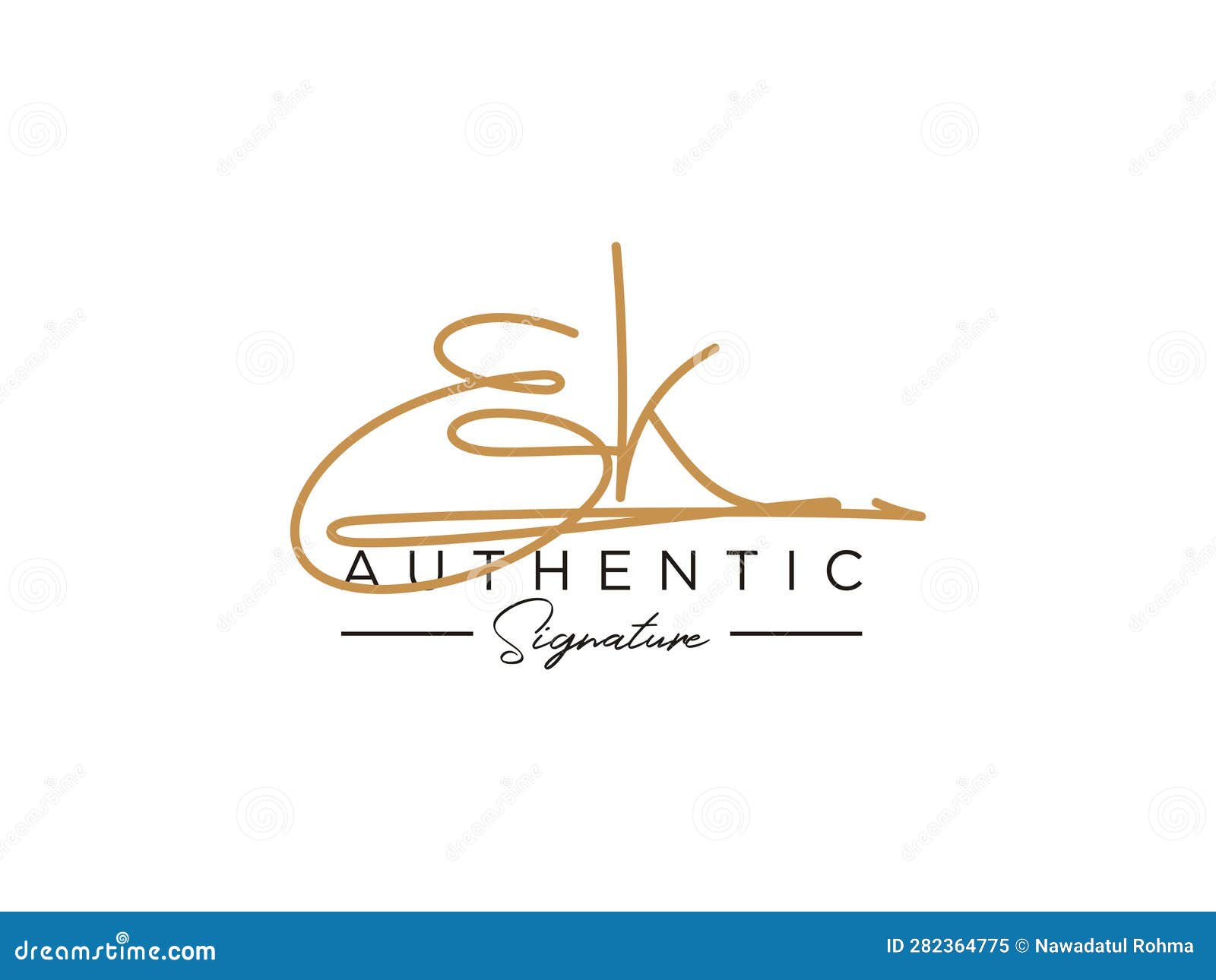 Letter EK Signature Logo Template Vector Stock Vector - Illustration of ...