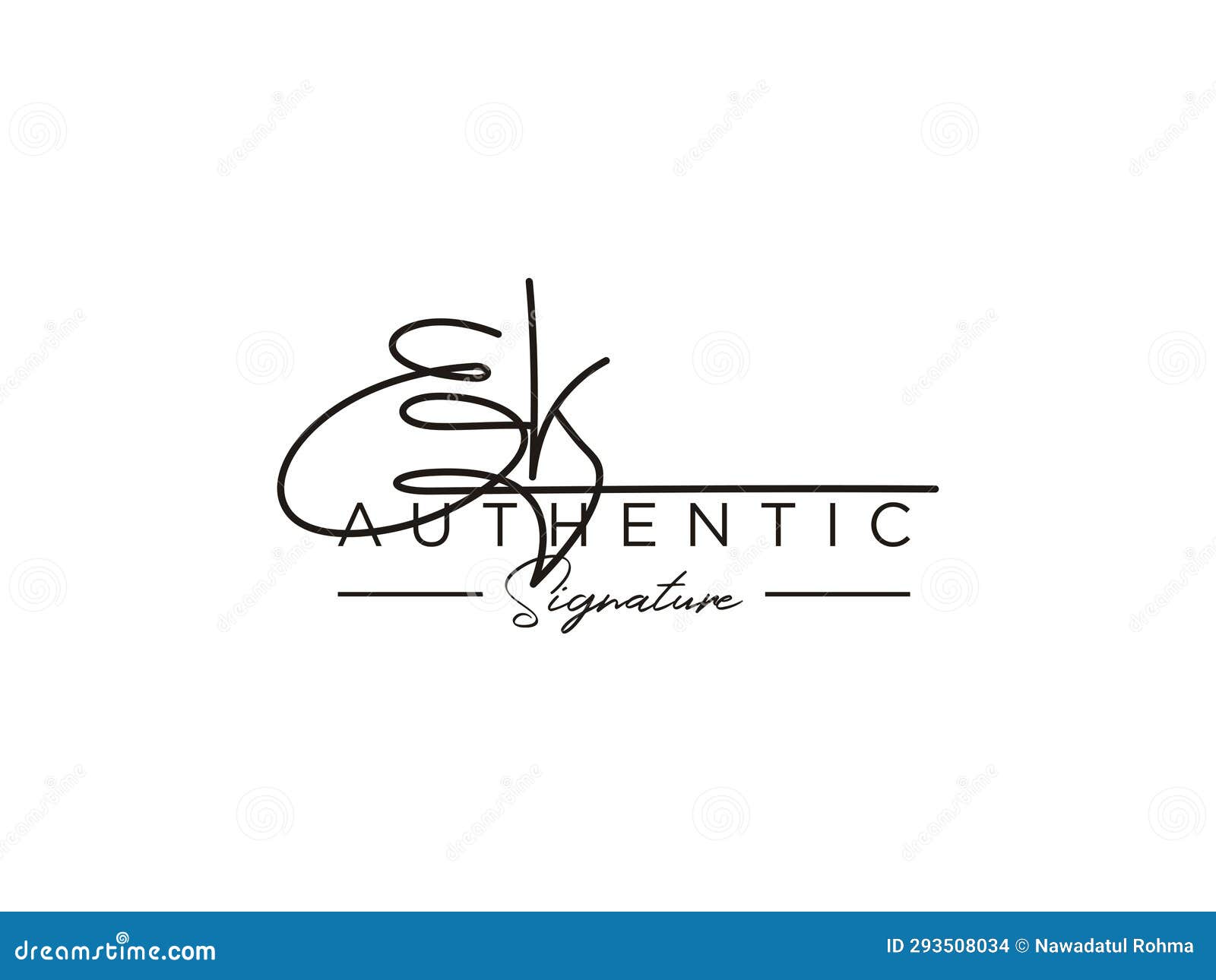 Letter EK Signature Logo Template Vector Stock Vector - Illustration of ...