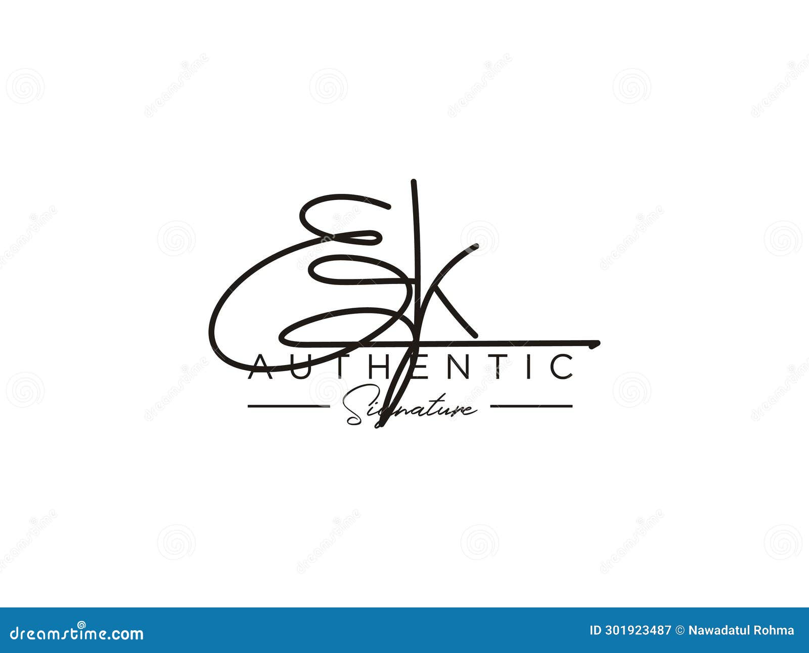 Letter EK Signature Logo Template Vector Stock Vector - Illustration of ...