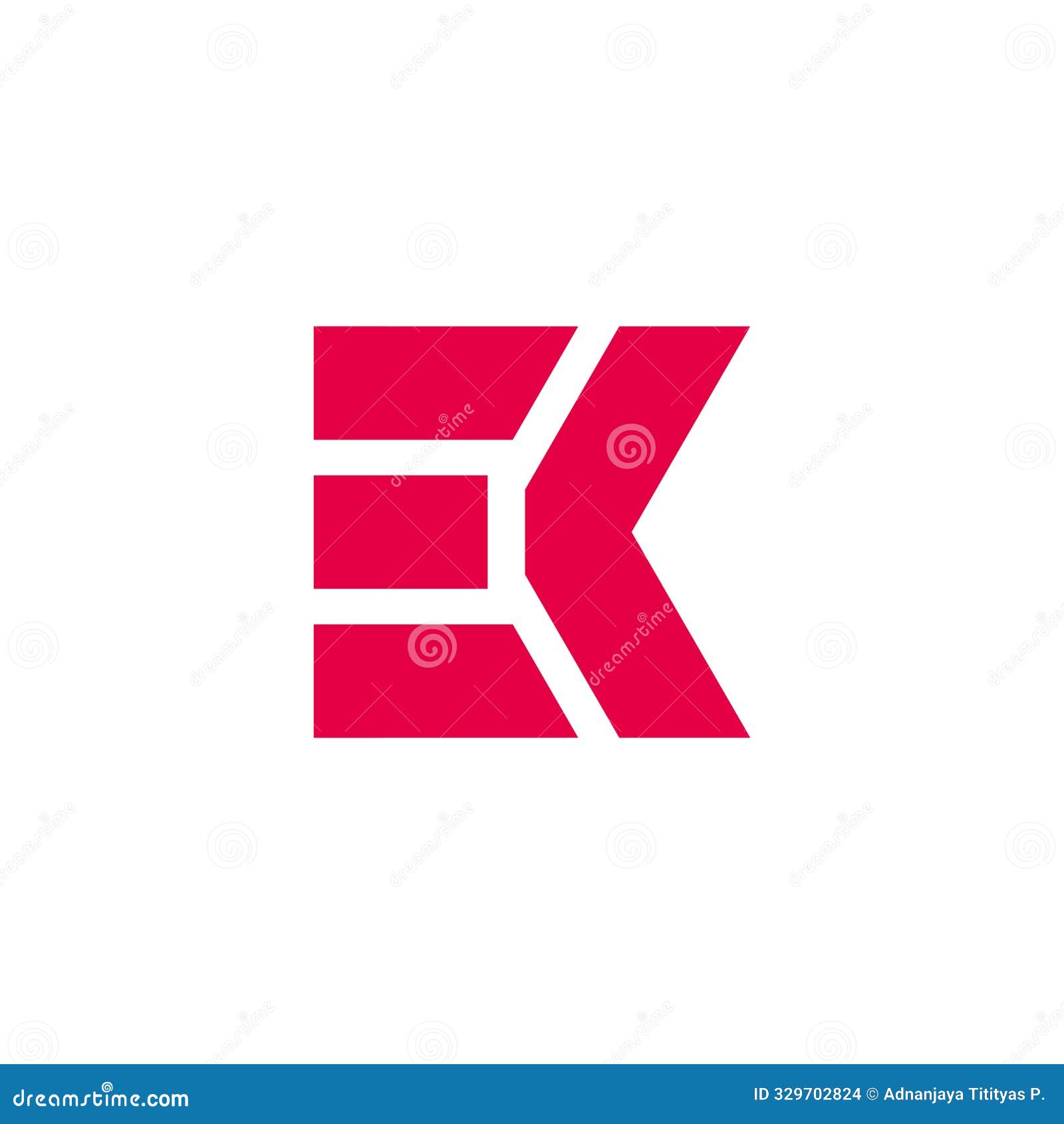 Letter Ek Stripes Run Simple Geometric Logo Vector Stock Vector ...