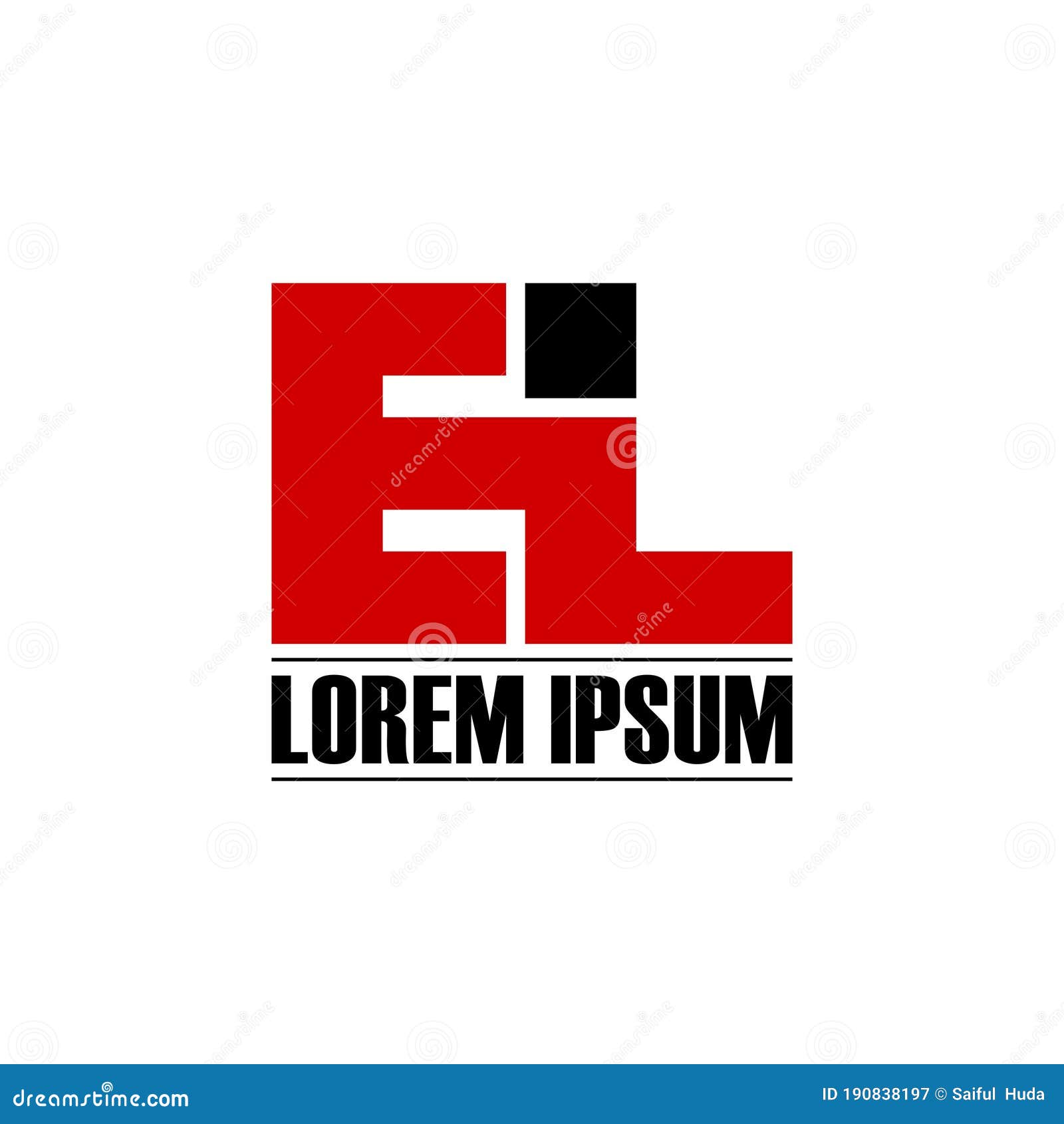 Letter EL Monogram Logo Icon Design Vector. Stock Vector - Illustration ...