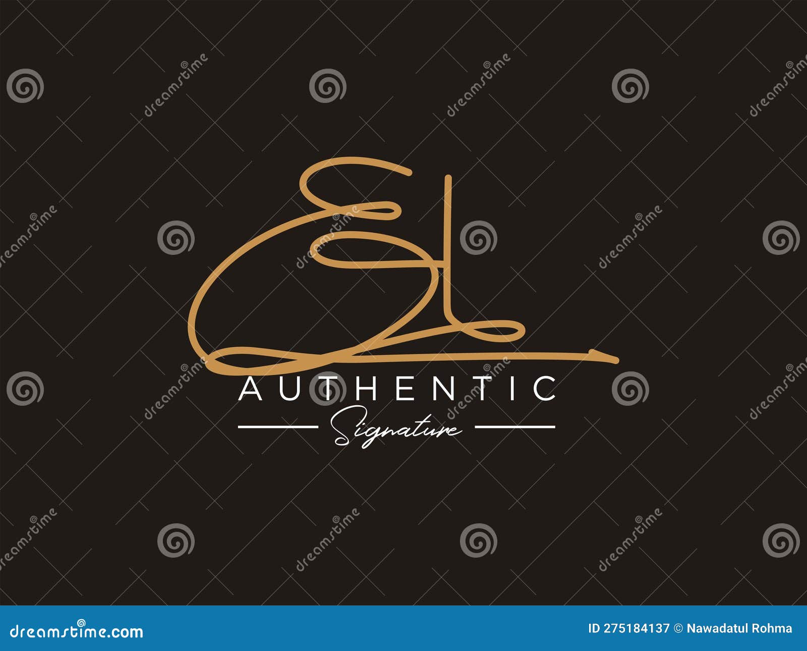 Letter EL Signature Logo Template Vector Stock Vector - Illustration of ...