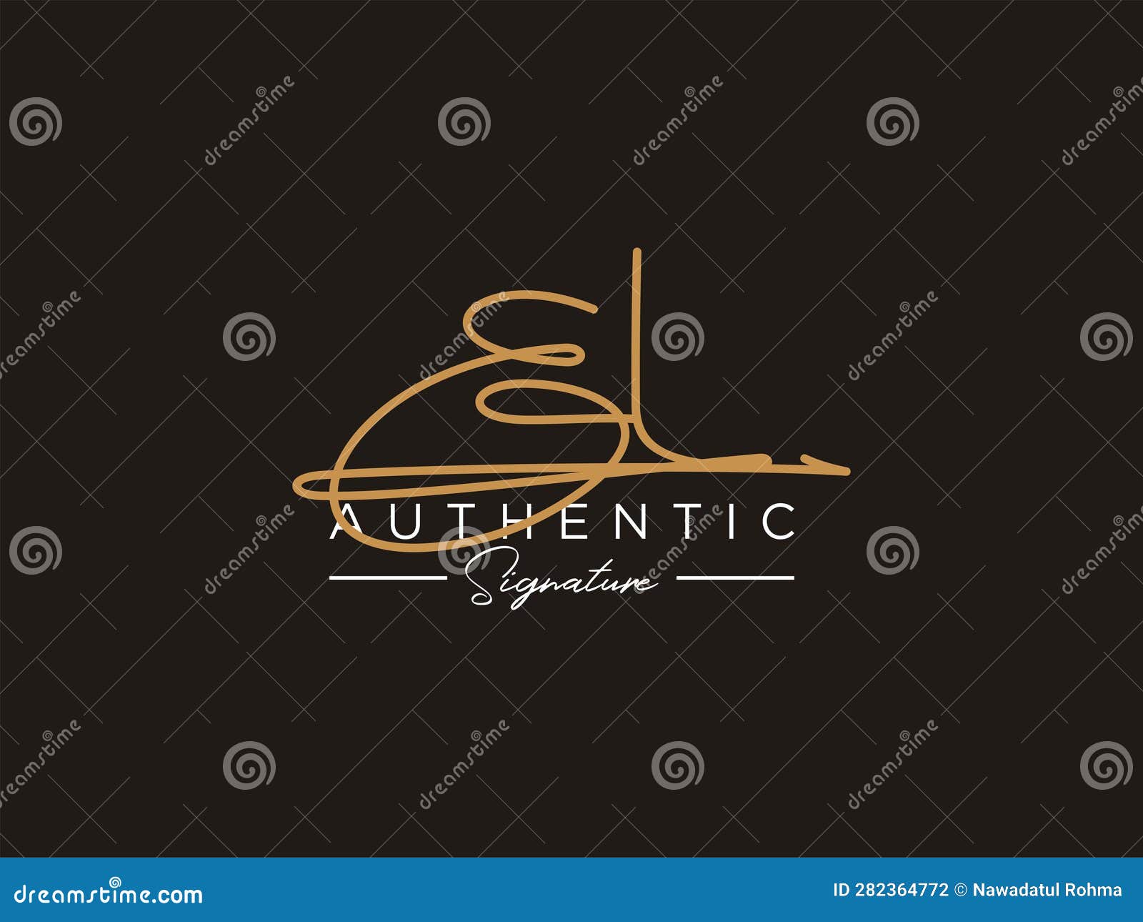 Letter EL Signature Logo Template Vector Stock Vector - Illustration of ...