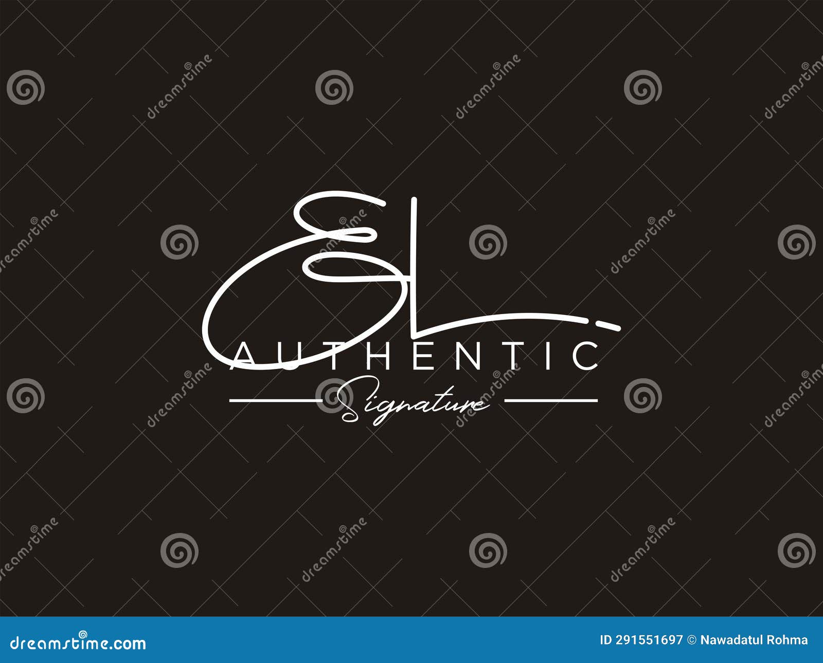 Letter EL Signature Logo Template Vector Stock Vector - Illustration of ...