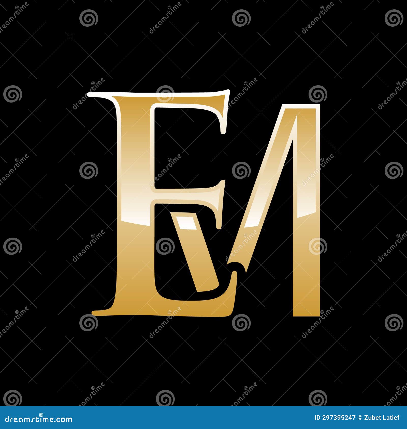 Letter EM Modern Monogram Logo Vector Design, Logo Initial Vector Mark ...